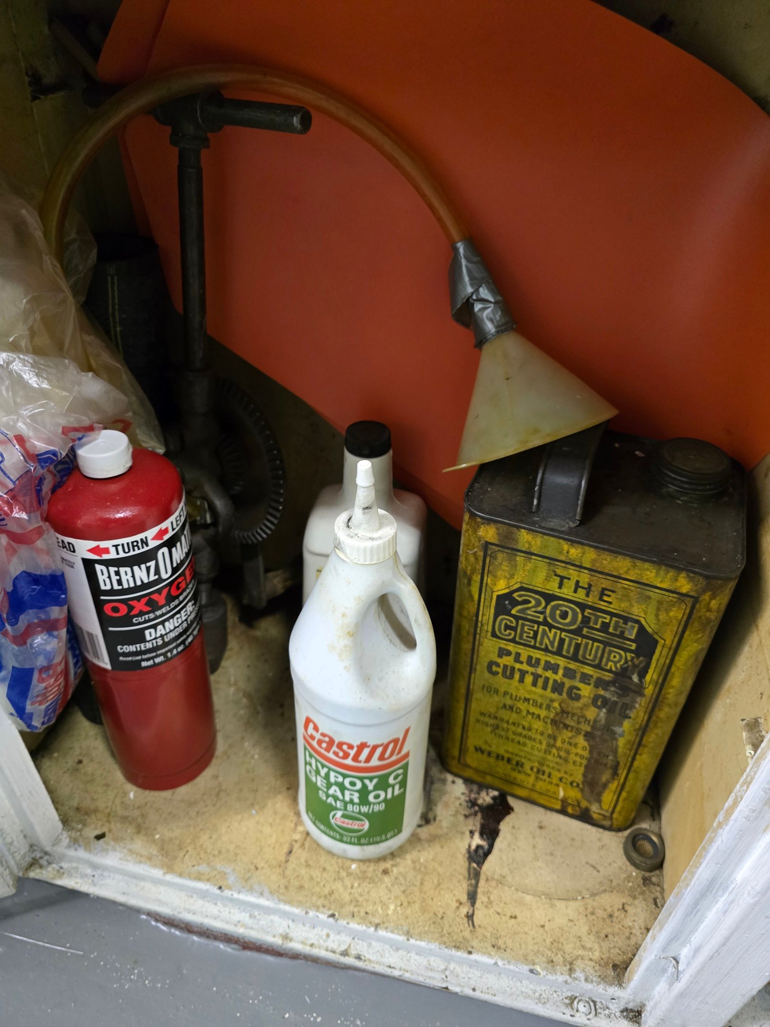 Large Assorted Item Utility Closet Lot Mixed Oils, Tools, Hardware ...