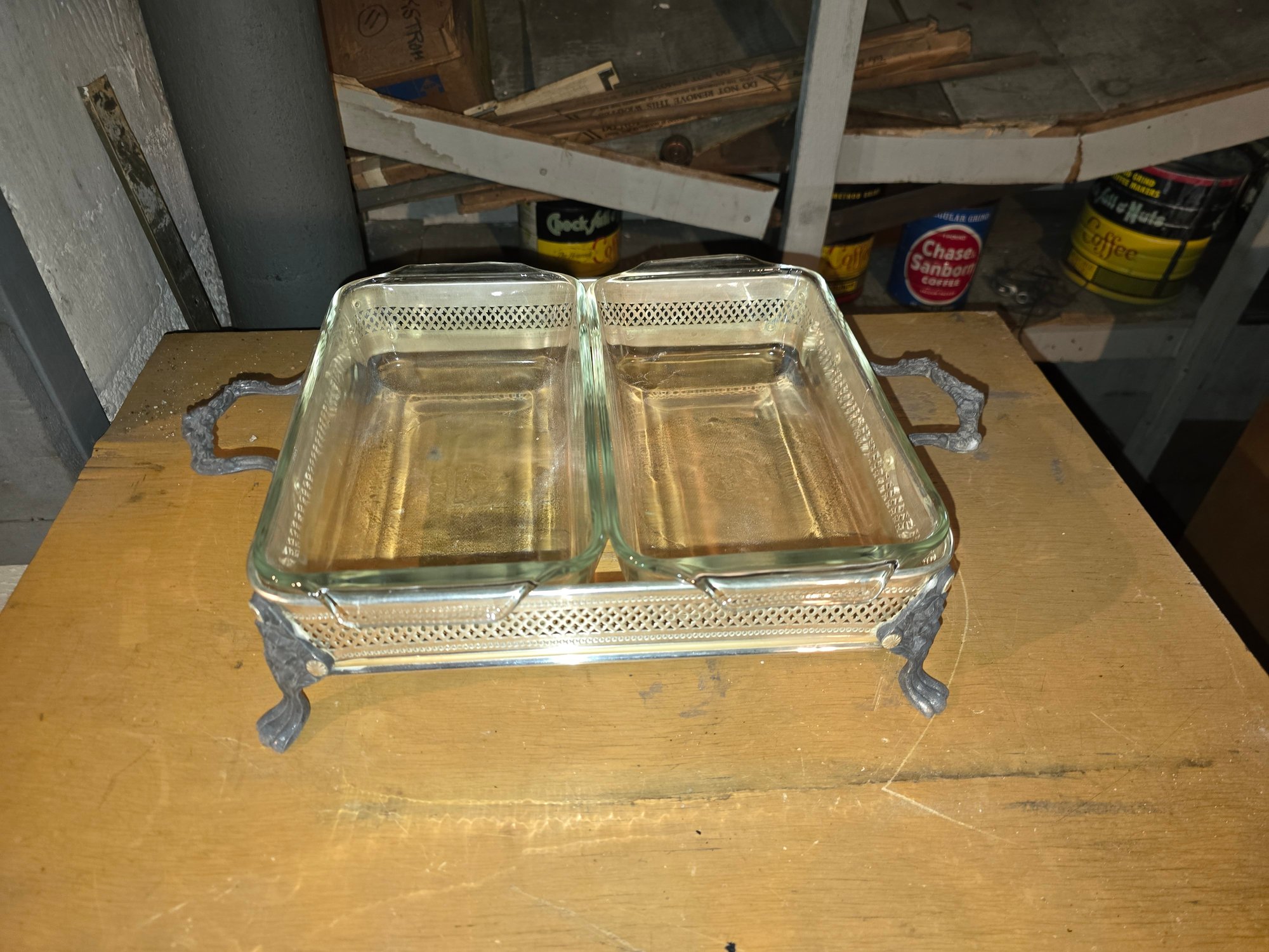 Anchor Hocking Fire King Twin Loaf Pan Server Set #78905 | Auctionninja.com