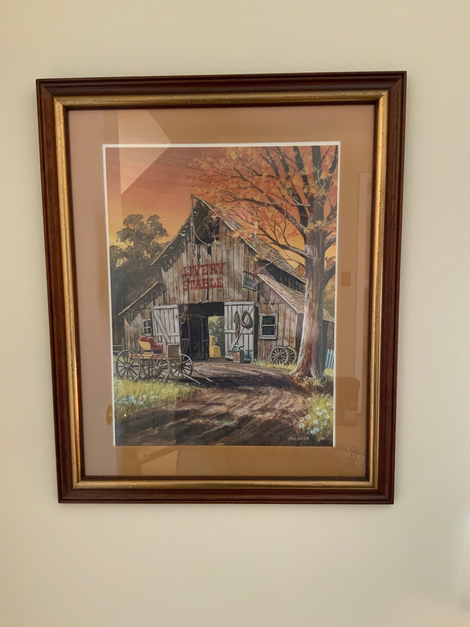 Bob Bates "Livery Stable" Print- 18.5x22.5 Inches #63940 | Auctionninja.com