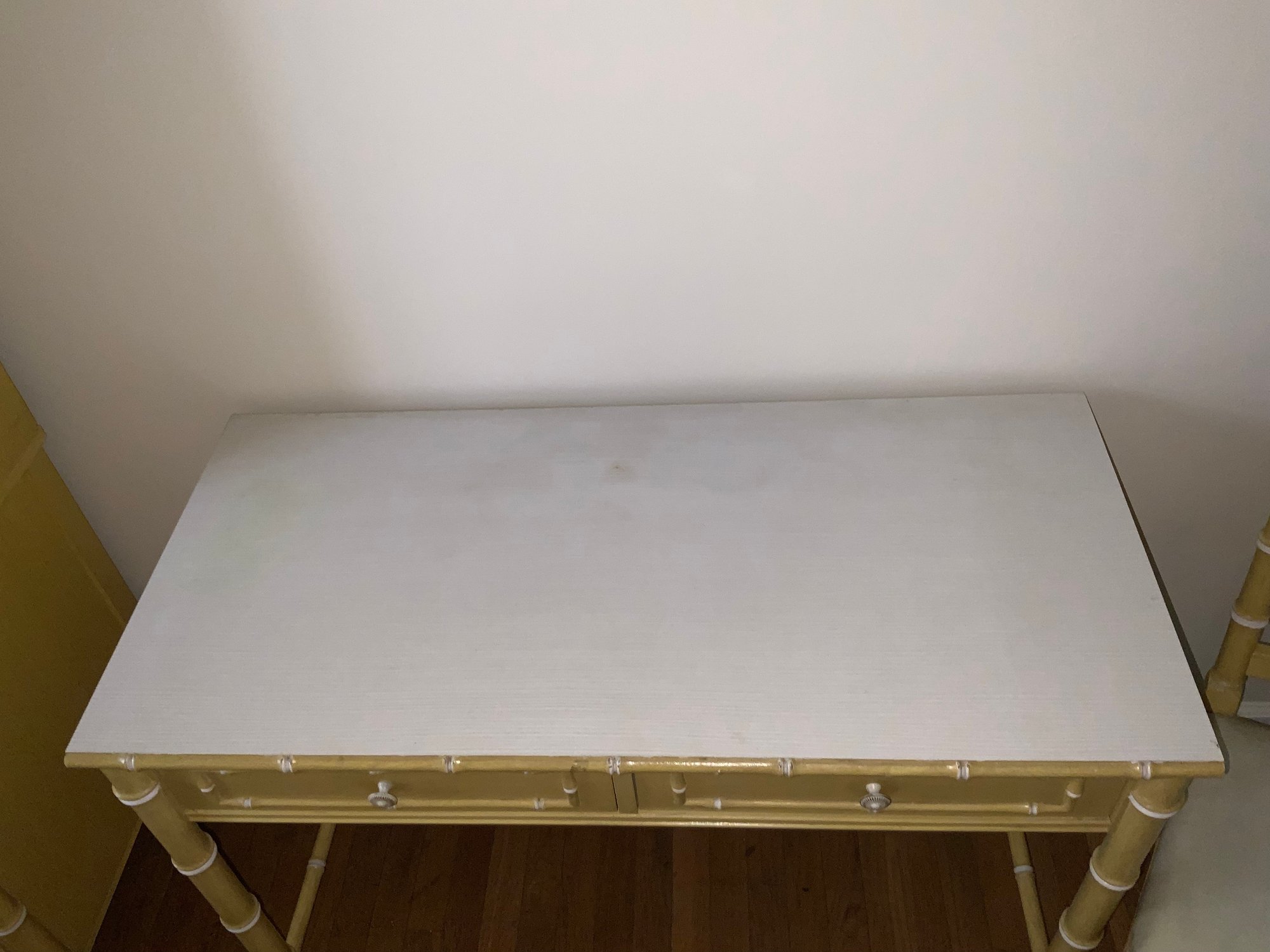 Thomasville Yellow Wooden Desk With Matching Chair #70729 ...