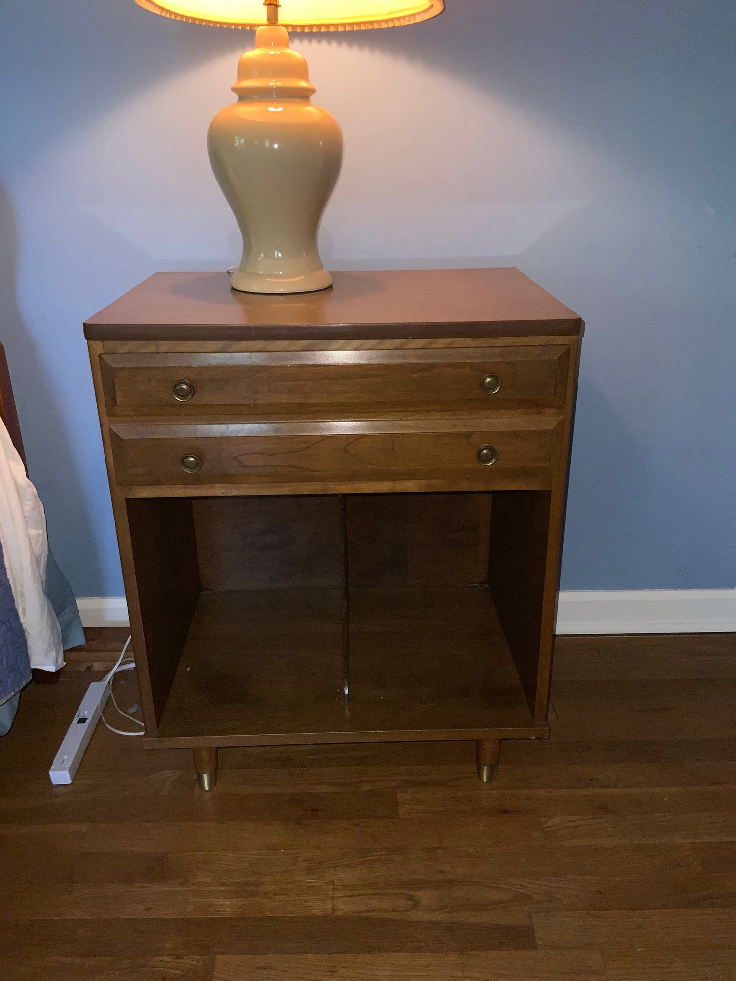 MCM Roomates By Baumritter Wood Single Drawer End Table With Lower ...