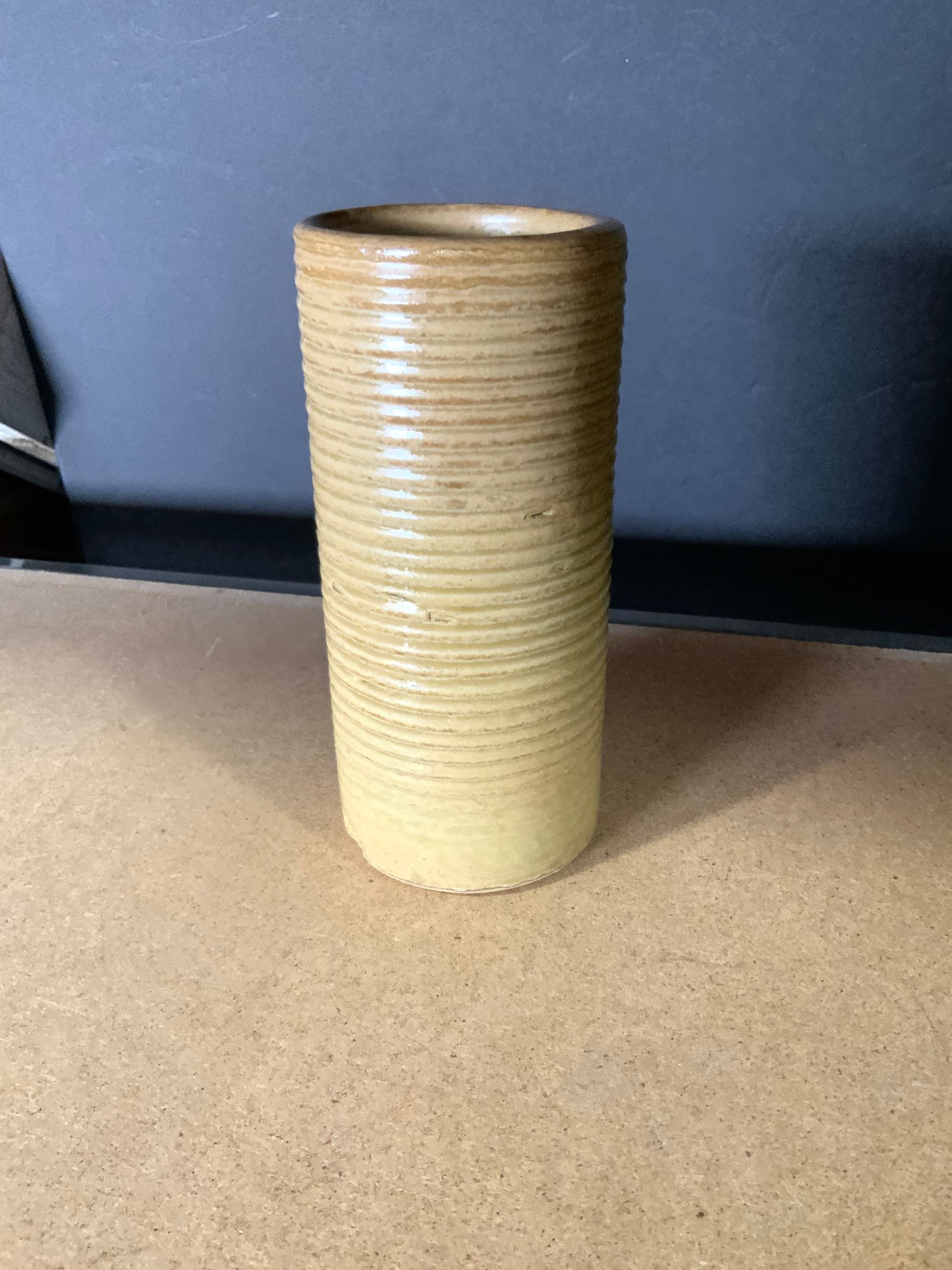 Homespun Drip Ring Cylinder Pottery Vase, Has Number On Bottom #64054 ...