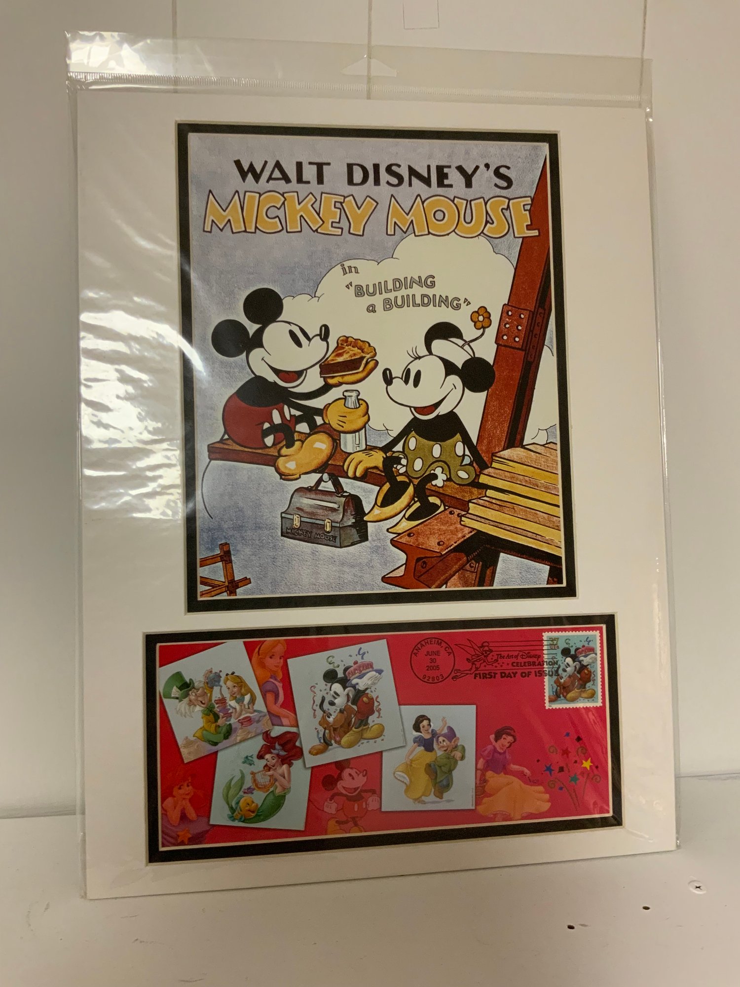 Mickey Mouse Building A Building First Day Of Issue Photo Postcards ...