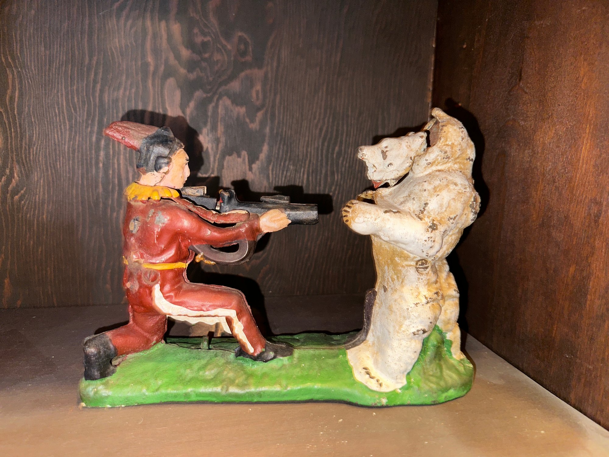 Iron Indian Shooting Coin Mechanical Bank #11014 | Auctionninja.com