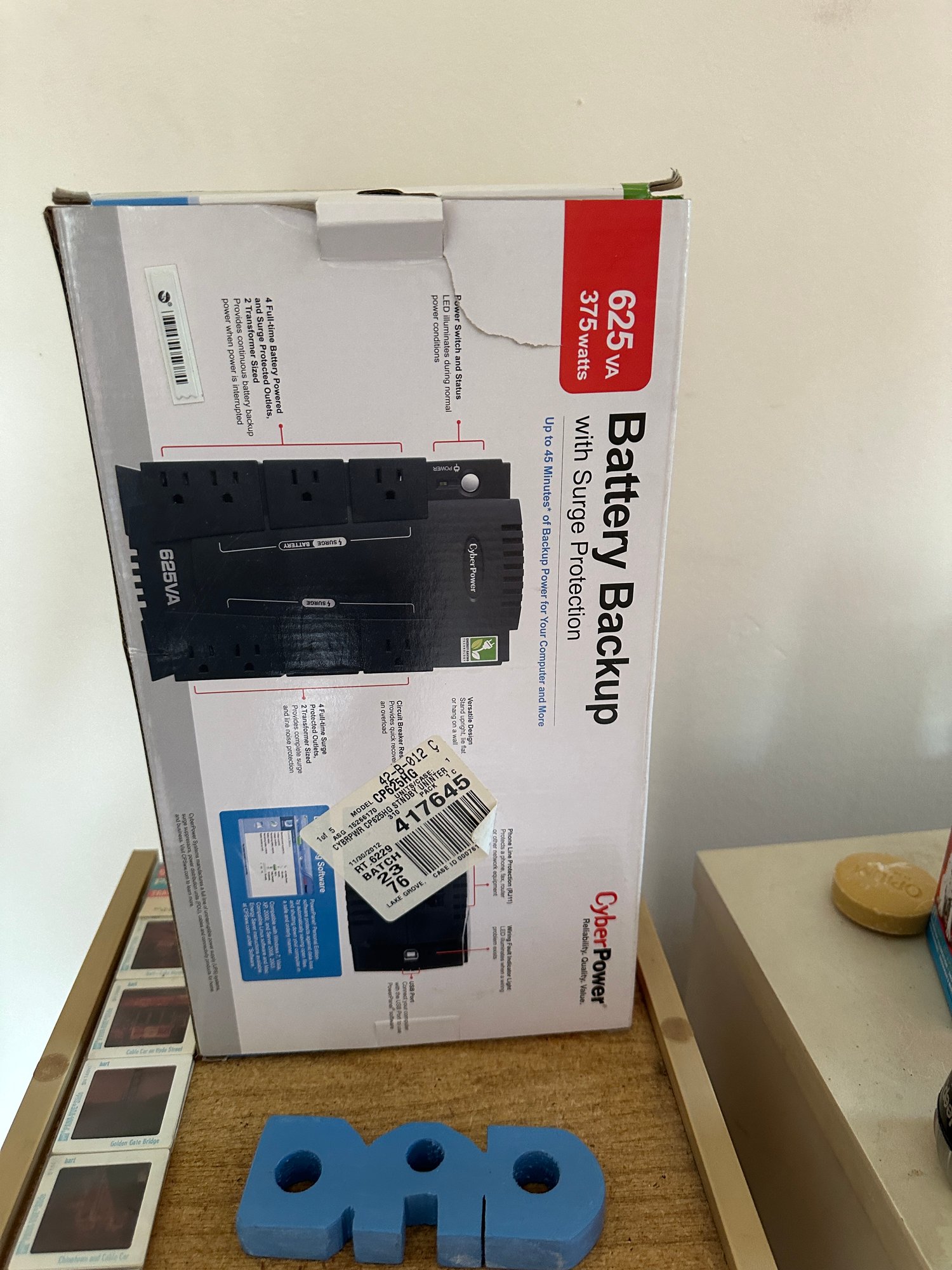 Cyber Power GreenPower UPS Battery Backup Model CP625HG Surge ...