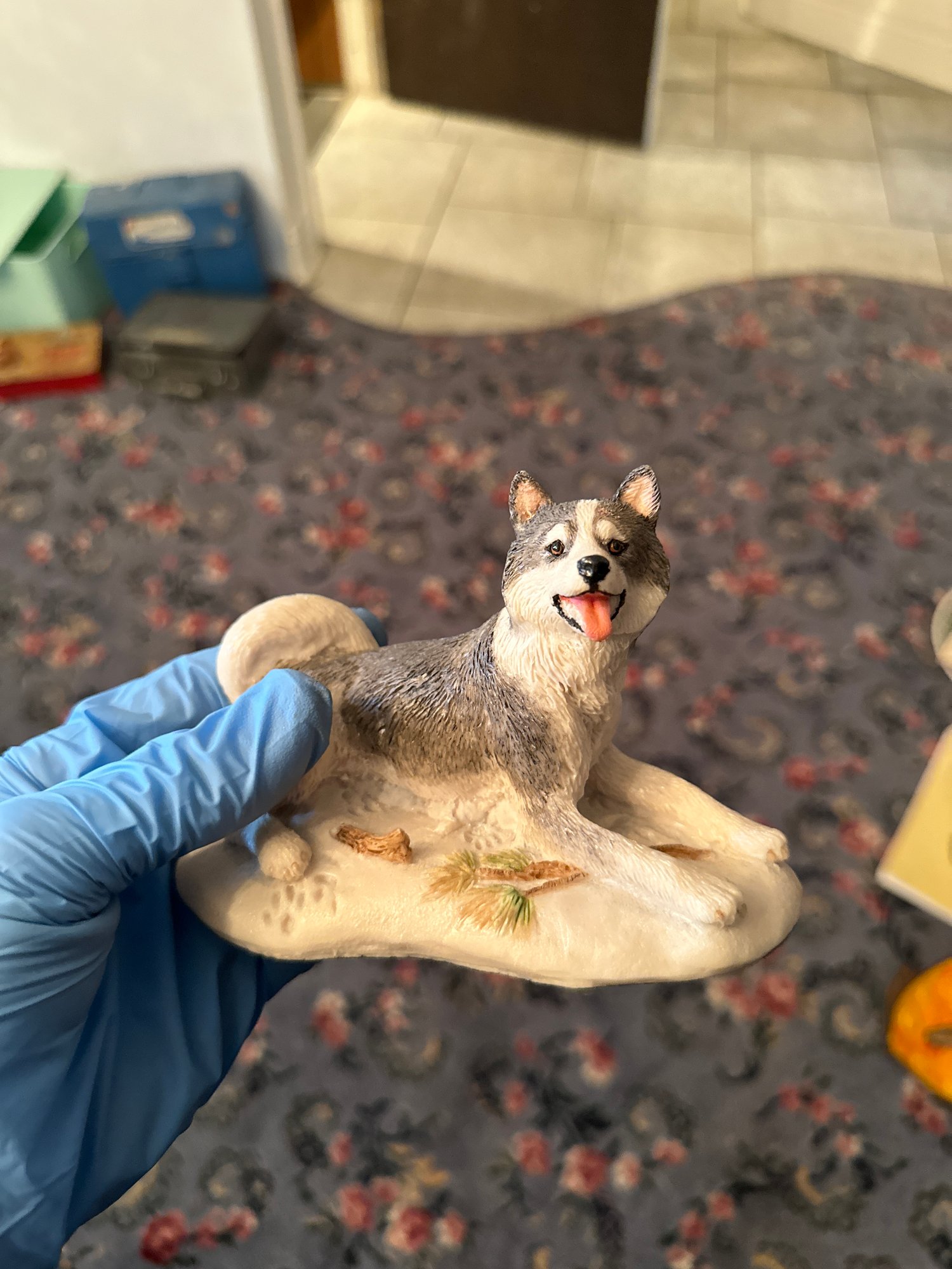 Hand-painted Charmstone Figurine Marble Sculpted By Famed Naturalist ...