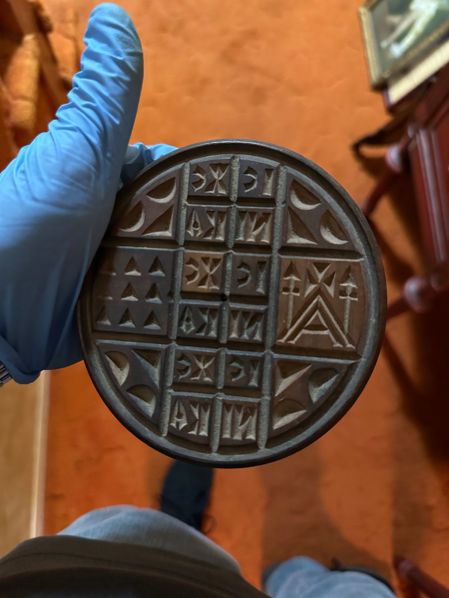 Coptic Wooden Bread Stamp #12180 | Auctionninja.com