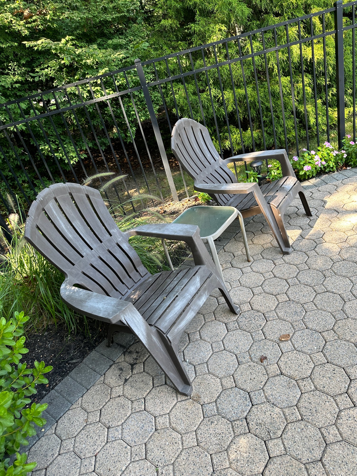 Pair Of Outdoor Hard Plastic Chairs #14033 | Auctionninja.com