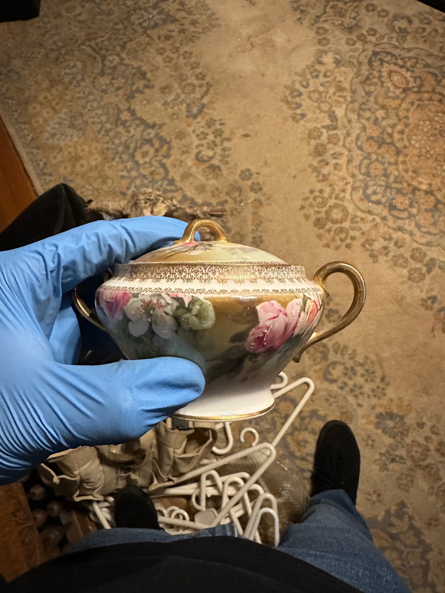 Vintage Crown Sugar And Creamer GDA France #14573 | Auctionninja.com