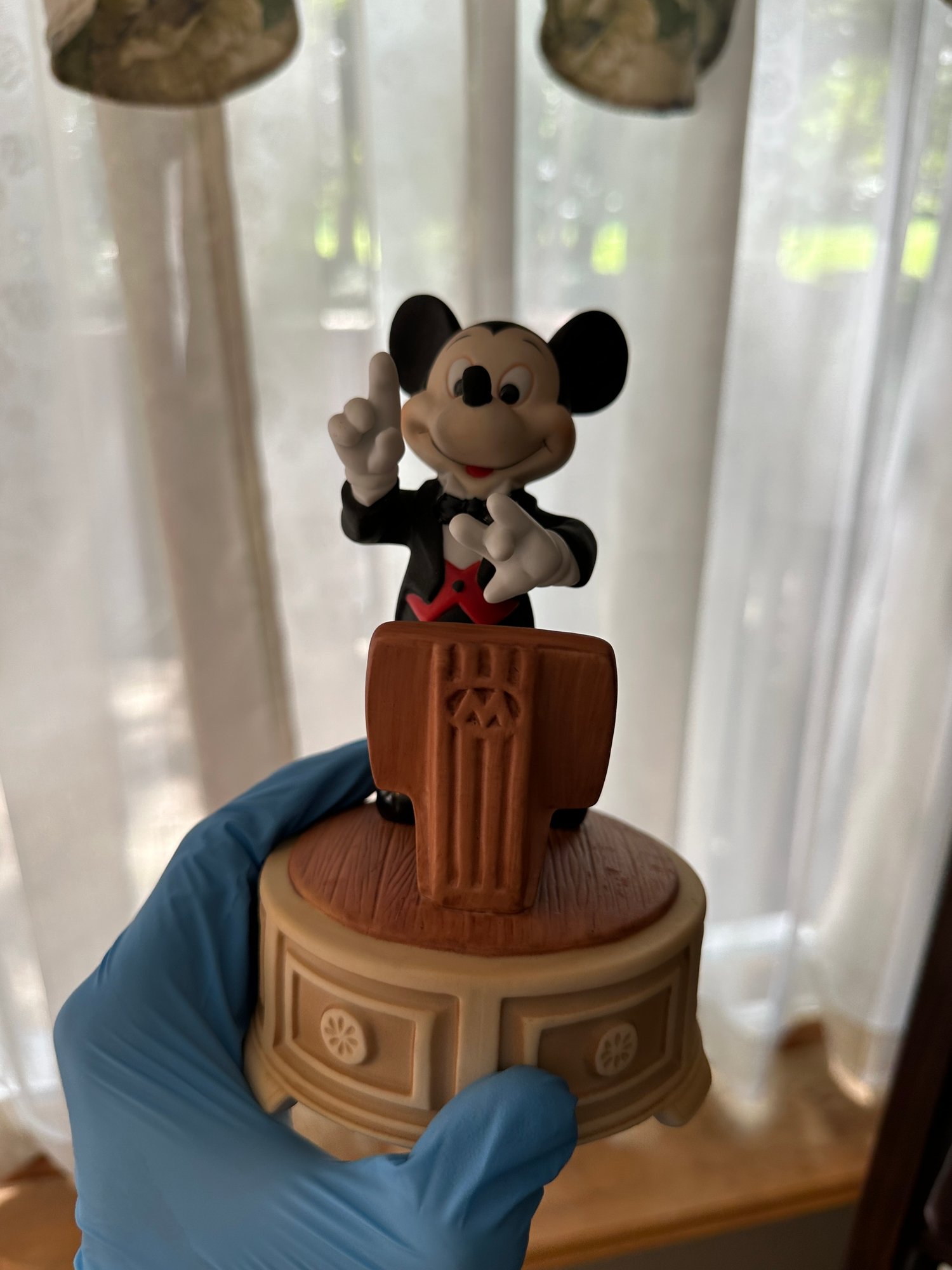 Walt Disney Productions Mickey Mouse Conductor Ceramic Wind Up Music ...