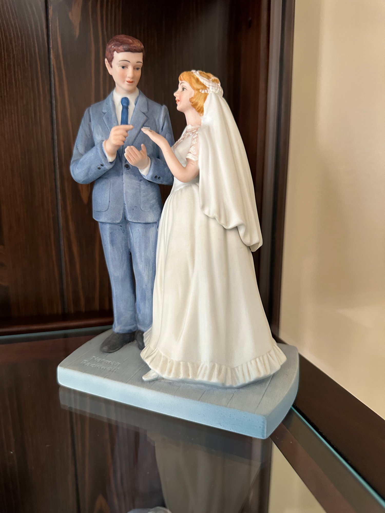 Norman Rockwell "Bride And Groom" Figurine, 1981, Made In Japan #14971 ...