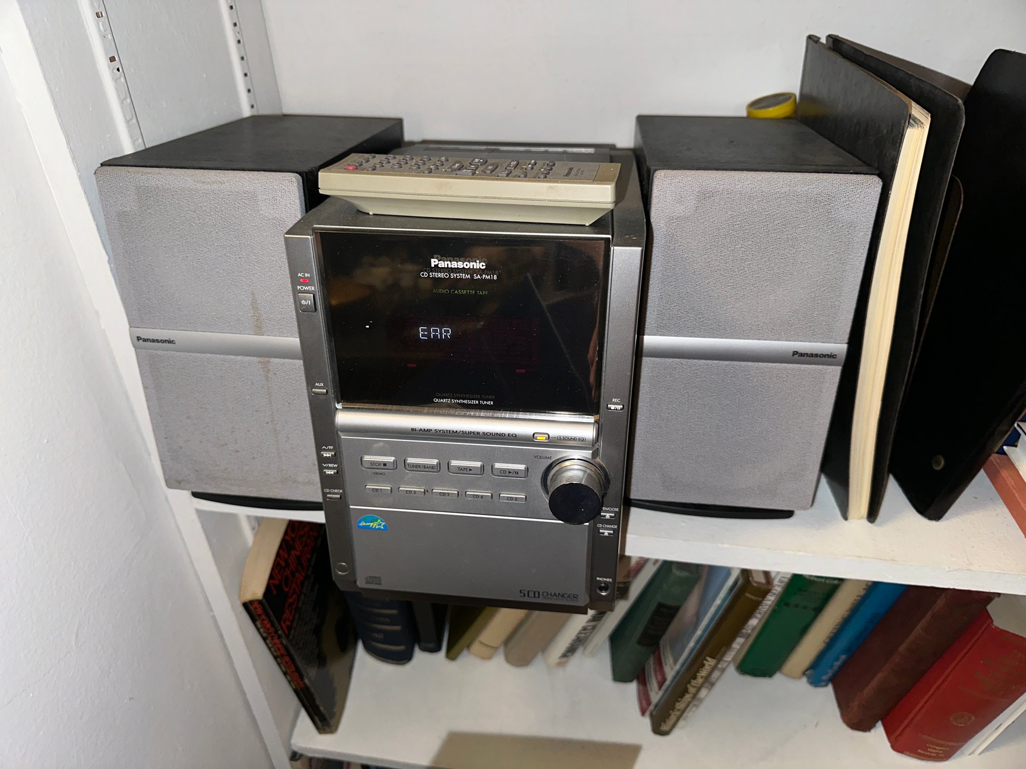 Panasonic SA-PM18 Bookshelf Stereo 5-Disc CD Player Aux Radio AM/FM No Remote #12684 ...