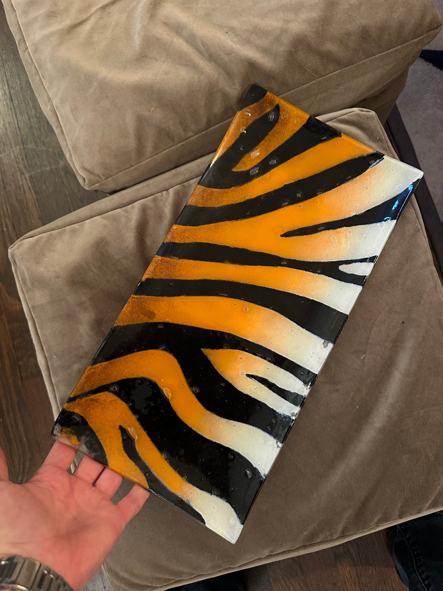 Tiger Coated Platter #12719 | Auctionninja.com