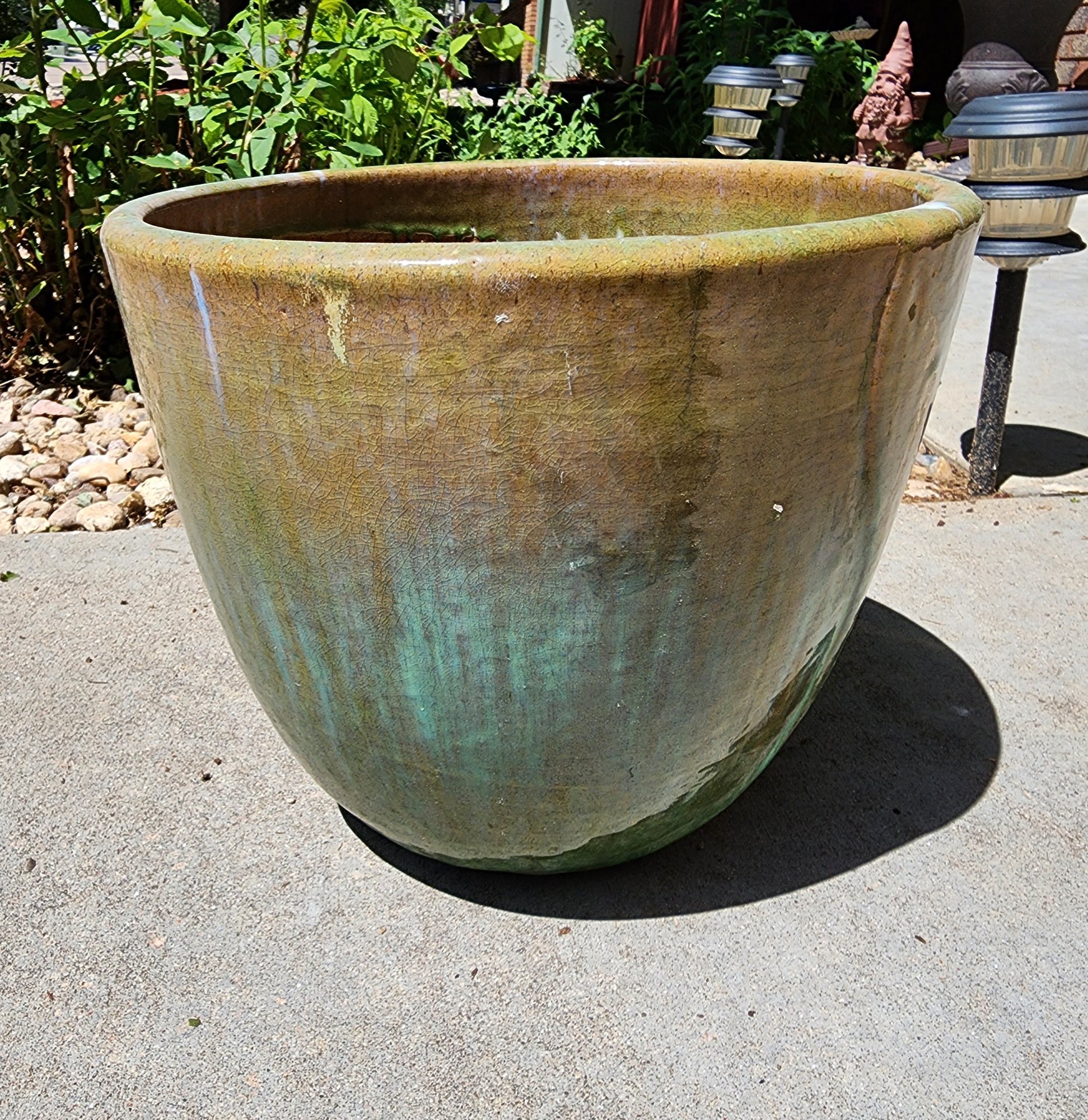Large Heavy Ceramic Flower Pot #6893 | Auctionninja.com