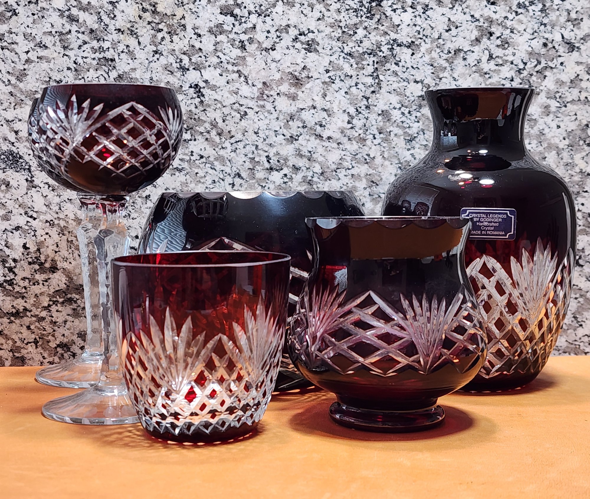 Sparkling Deep Red LEGENDS BY GODINGER Handcrafted Romanian Fine ...