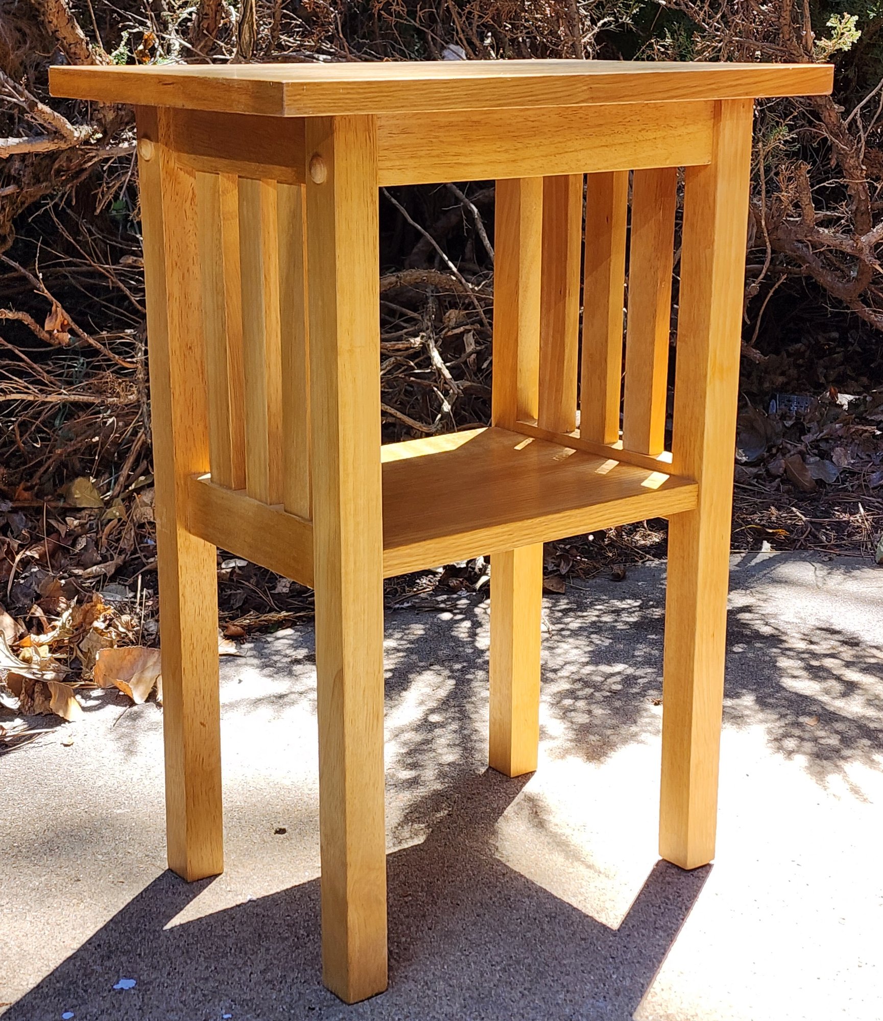 Vintage Made In Thailand Mission Style Side Table #19791 | Auctionninja.com