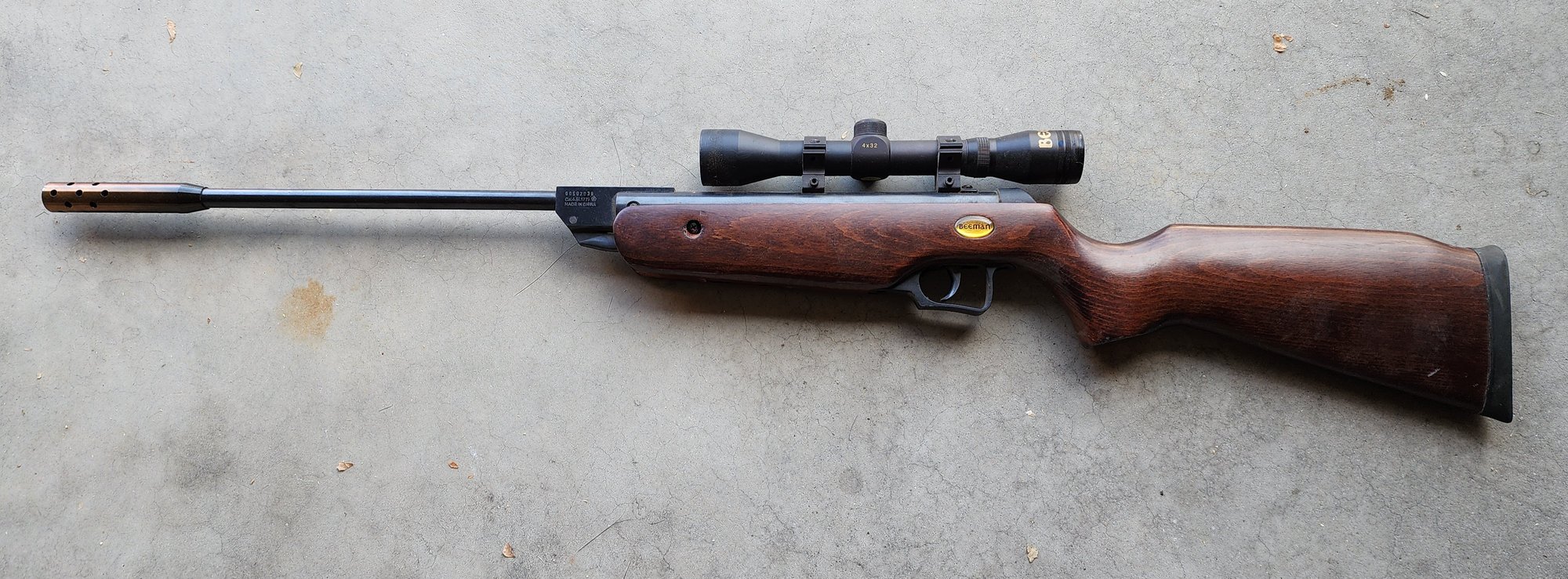 Vintage BEEMAN Air Rifle With Scope #21338 | Auctionninja.com