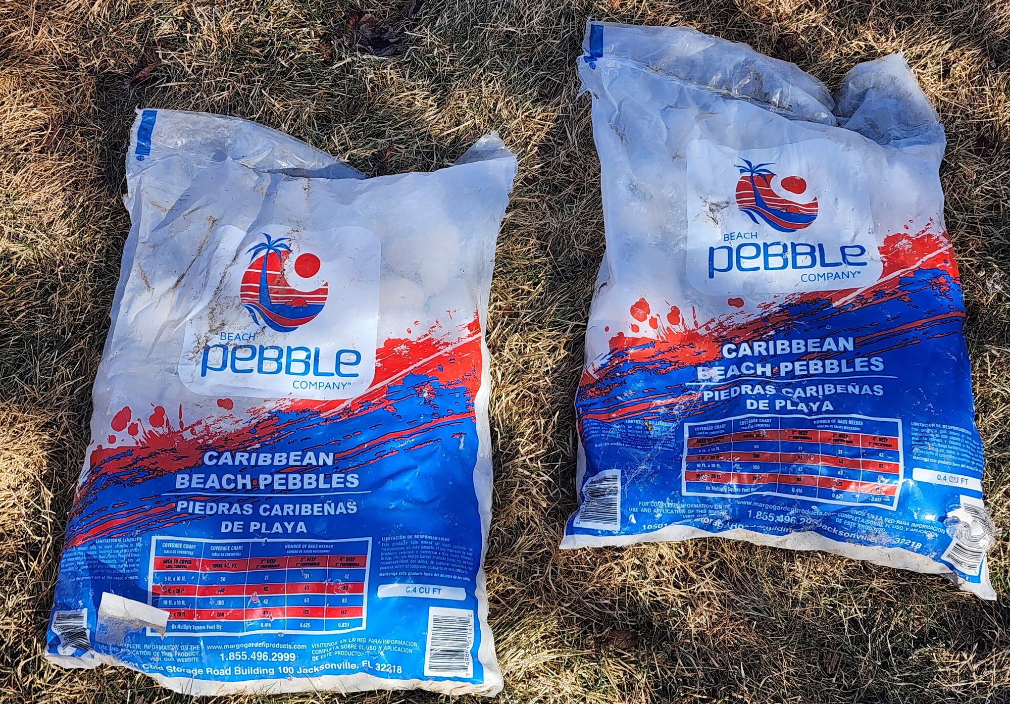 (2) Brand New Bags Of CARRIBEAN BEACH PEBBLES #23171 | Auctionninja.com