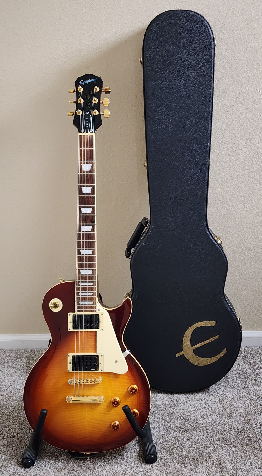 Epiphone Les Paul Standard 60s Bourbon Burst Electric Guitar With Hard ...