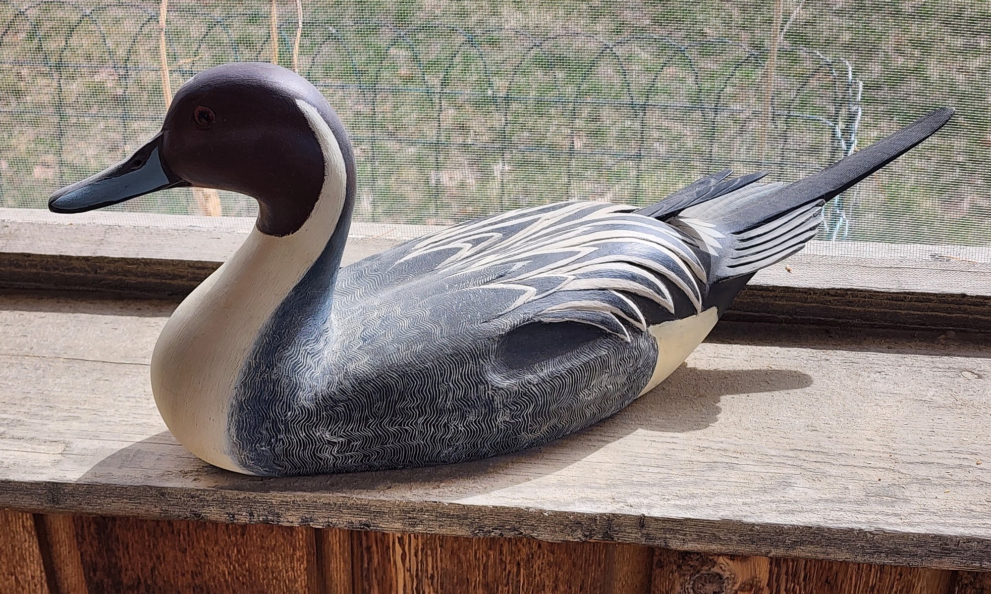 Vintage Signed HAND CARVED 1981 Wooden Duck Decoy Folk Art #25314 ...