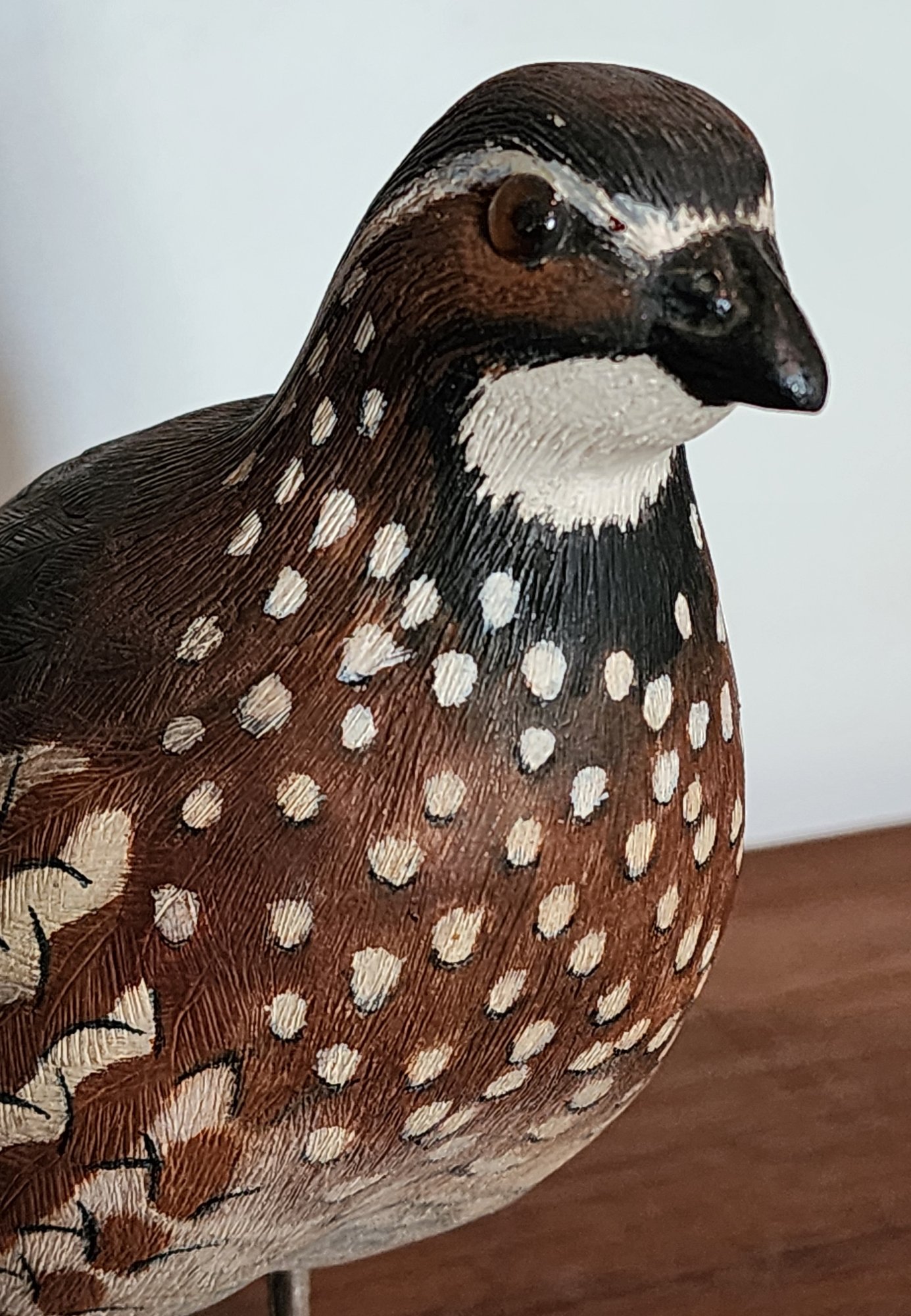 Vintage Folk Art Handmade Carved Wooden Quail Bird Sculpture #25350 ...