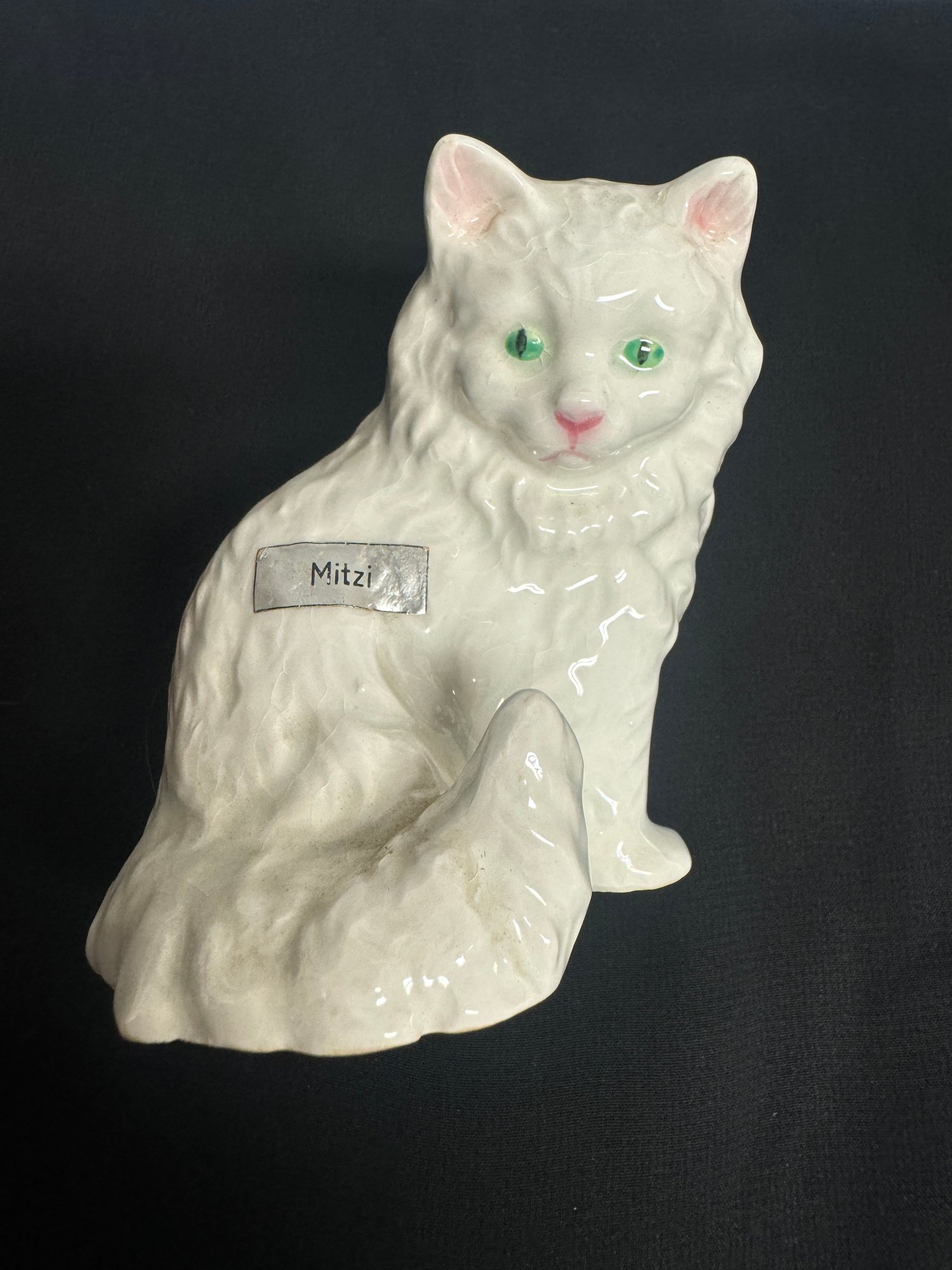 Vintage Mitzi White Cat Porcelain Figurine West Germany #1054 ...