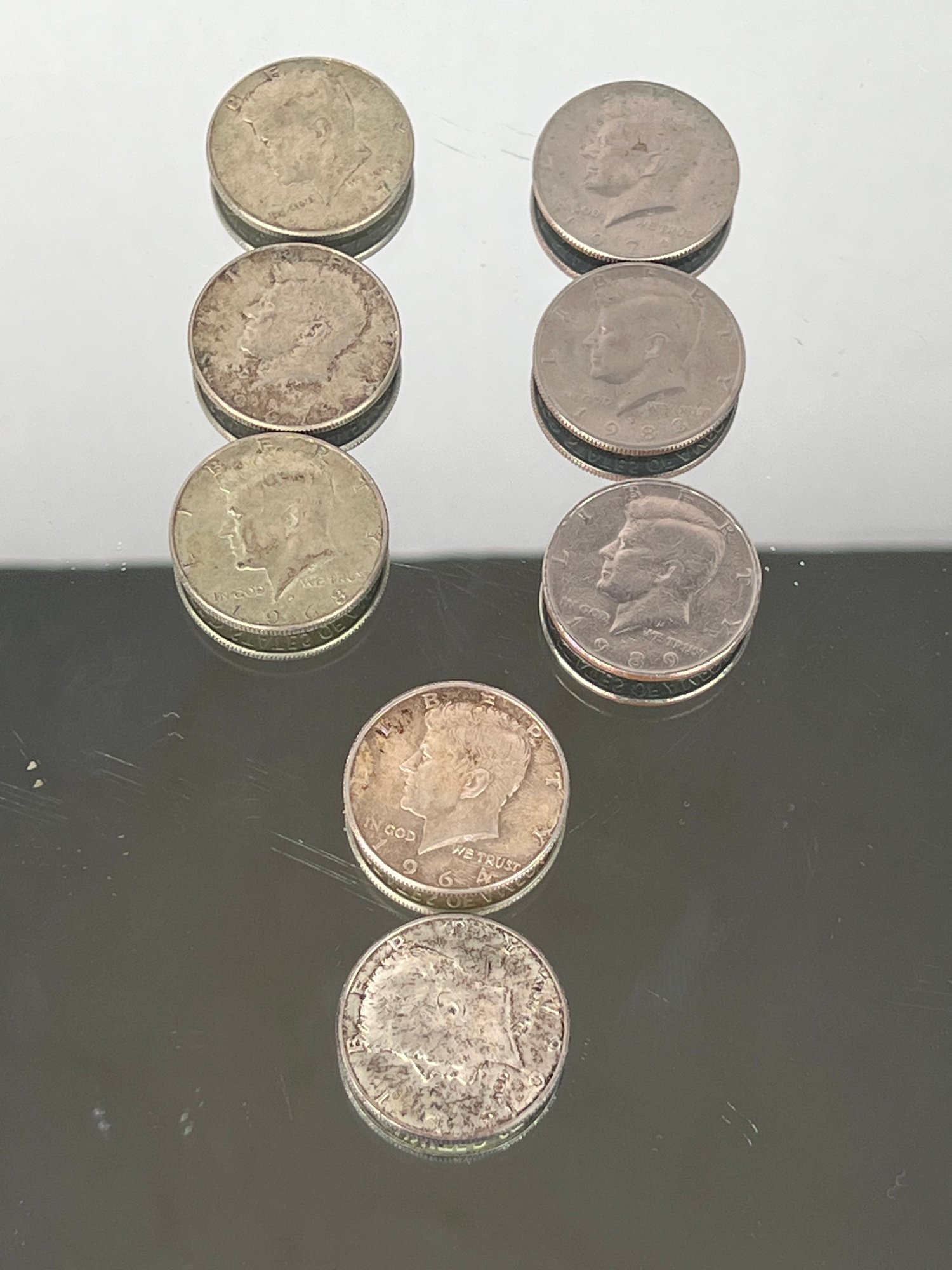 17 - KENNEDY HALF DOLLAR COINS, 8 TOTAL #24187 | Auctionninja.com