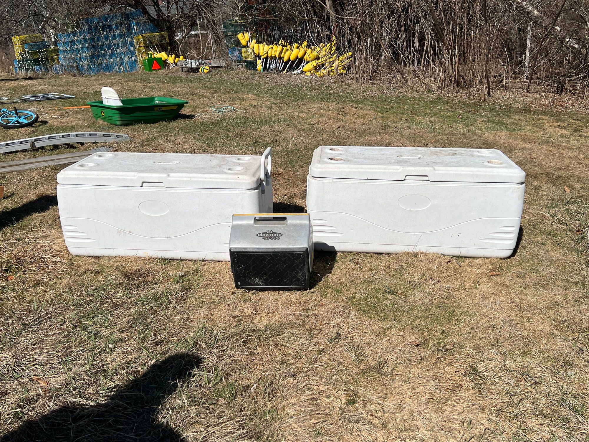 292 - TWO HUGE COOLERS AND ONE SMALLER ONE #23214 | Auctionninja.com