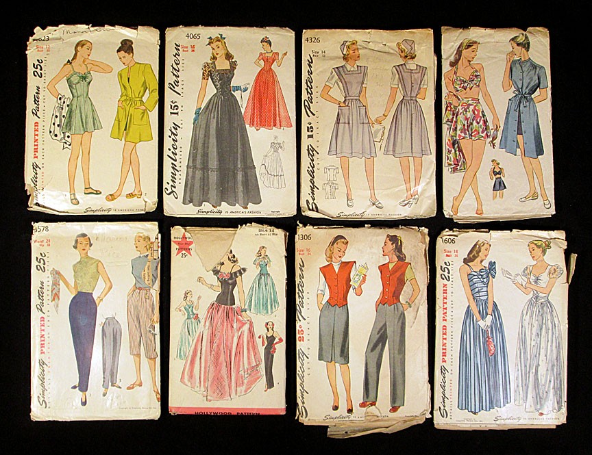 LATE ADDITION: EIGHT VINTAGE SIMPLICITY SEWING PATTERNS FOR WOMEN'S ...