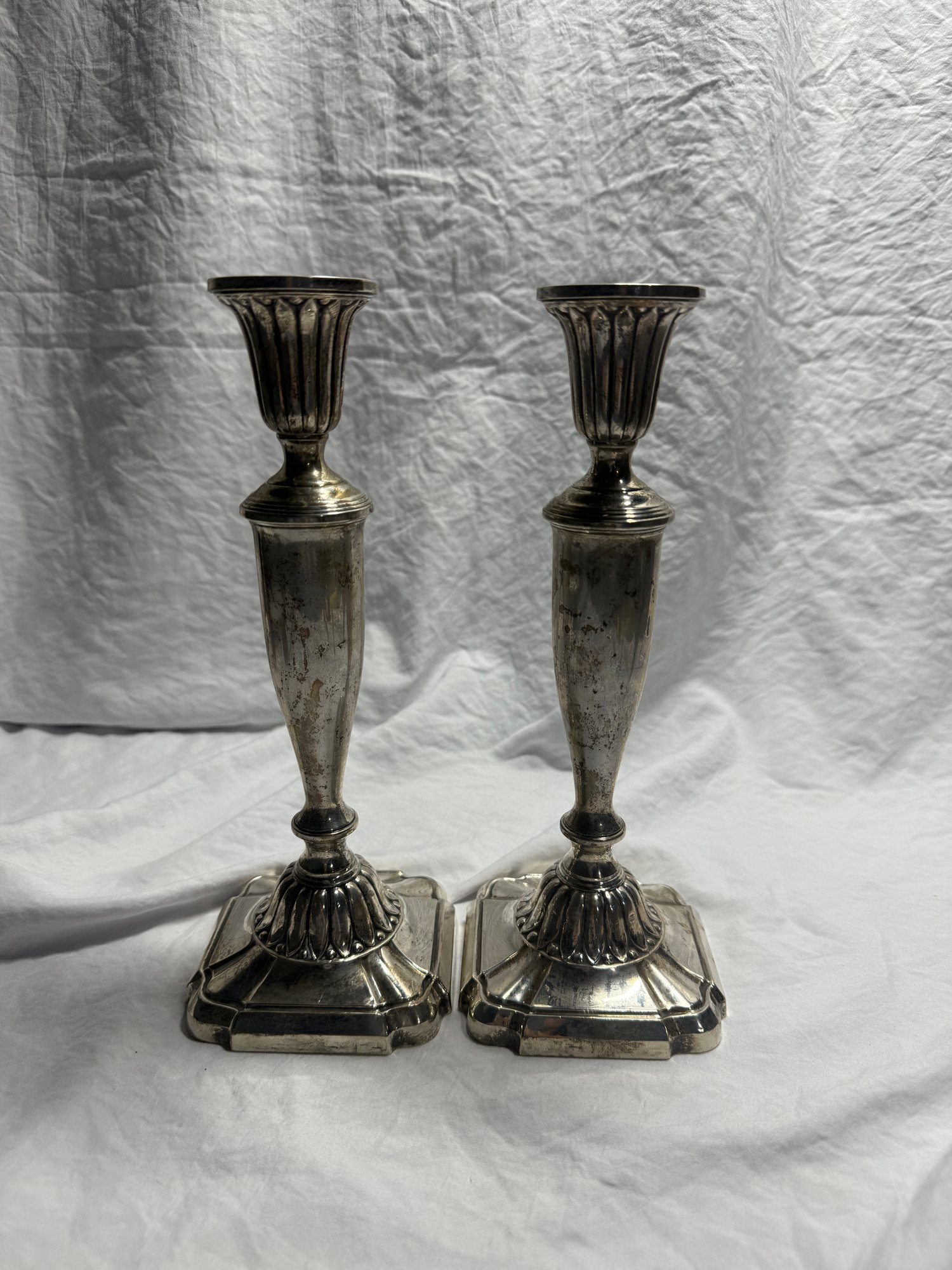 Pair Of Towle Sterling Silver 037 Candlesticks, Weighted #5487 ...