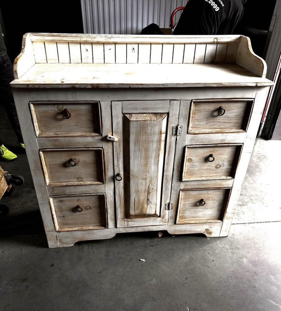 Vintage Whitewashed Rustic Farmhouse Style Wash Stand #2646 ...