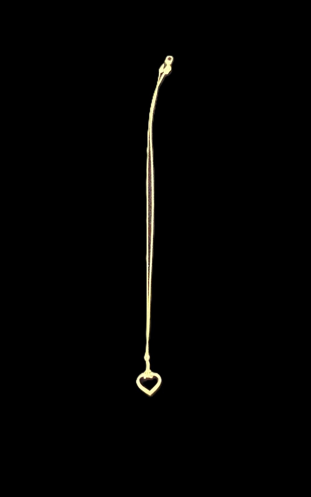 16K Gold Chain Necklace With A Gold Heart Pendant #1160 | Auctionninja.com