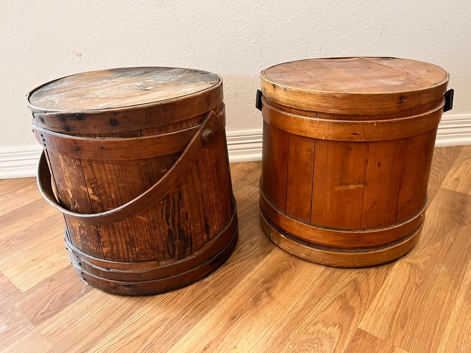 Sugar! Sugar! Two Firkin (sugar) Baskets, Wood Barrel And A Bushel ...