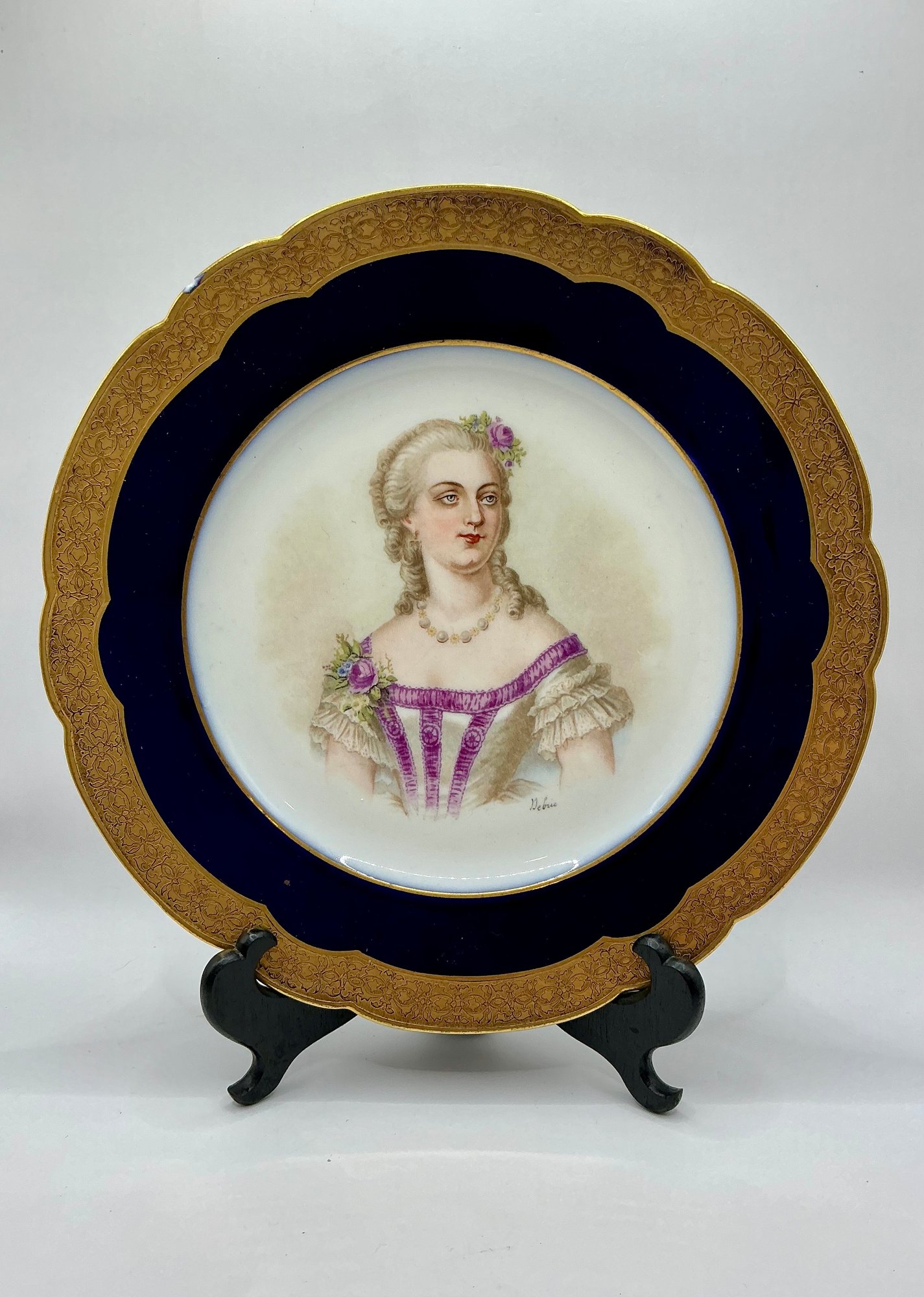 4. Louis XIV SEVRES Chateau De Tuileries Cabinet Portrait Plates Signed ...