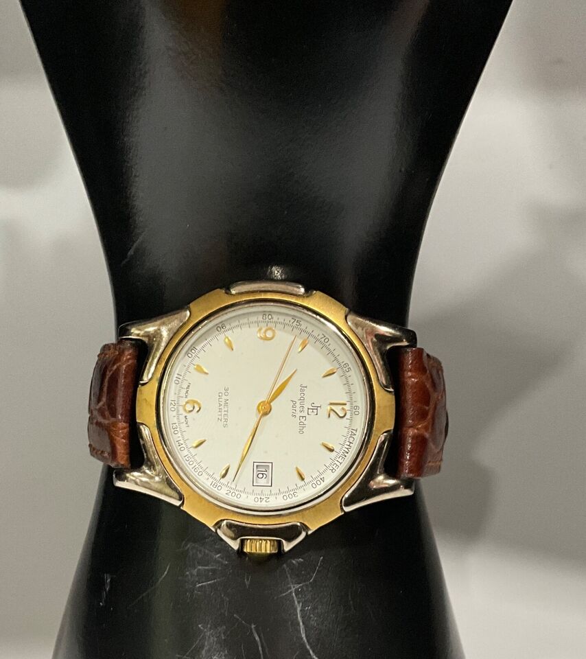 Jacques Edho Paris JE 790 18k G.P Watch Dual Tone Men's Watch #1516 ...