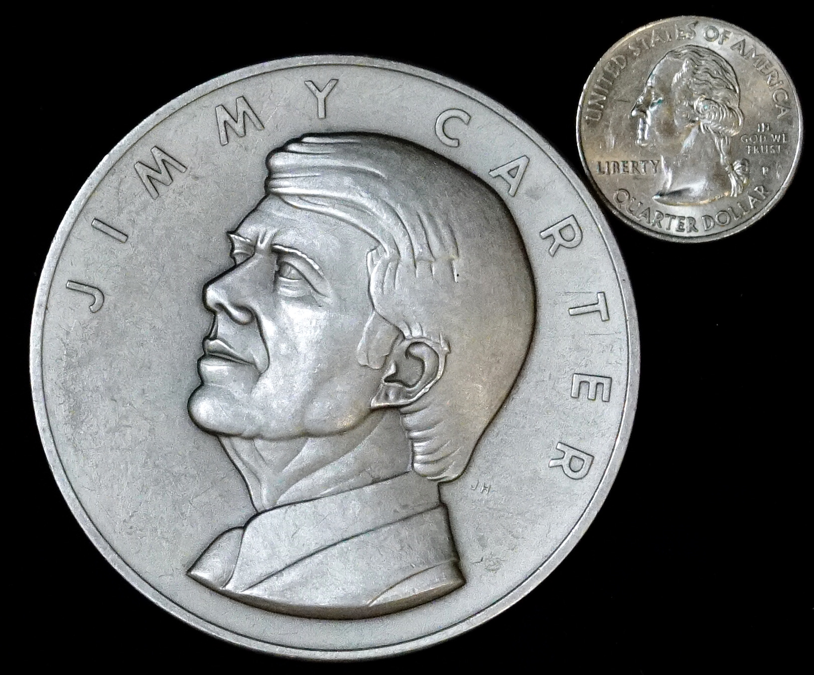 4 Troy Oz 1977 Jimmy Carter Official Innuguration Medal (Inaugural ...