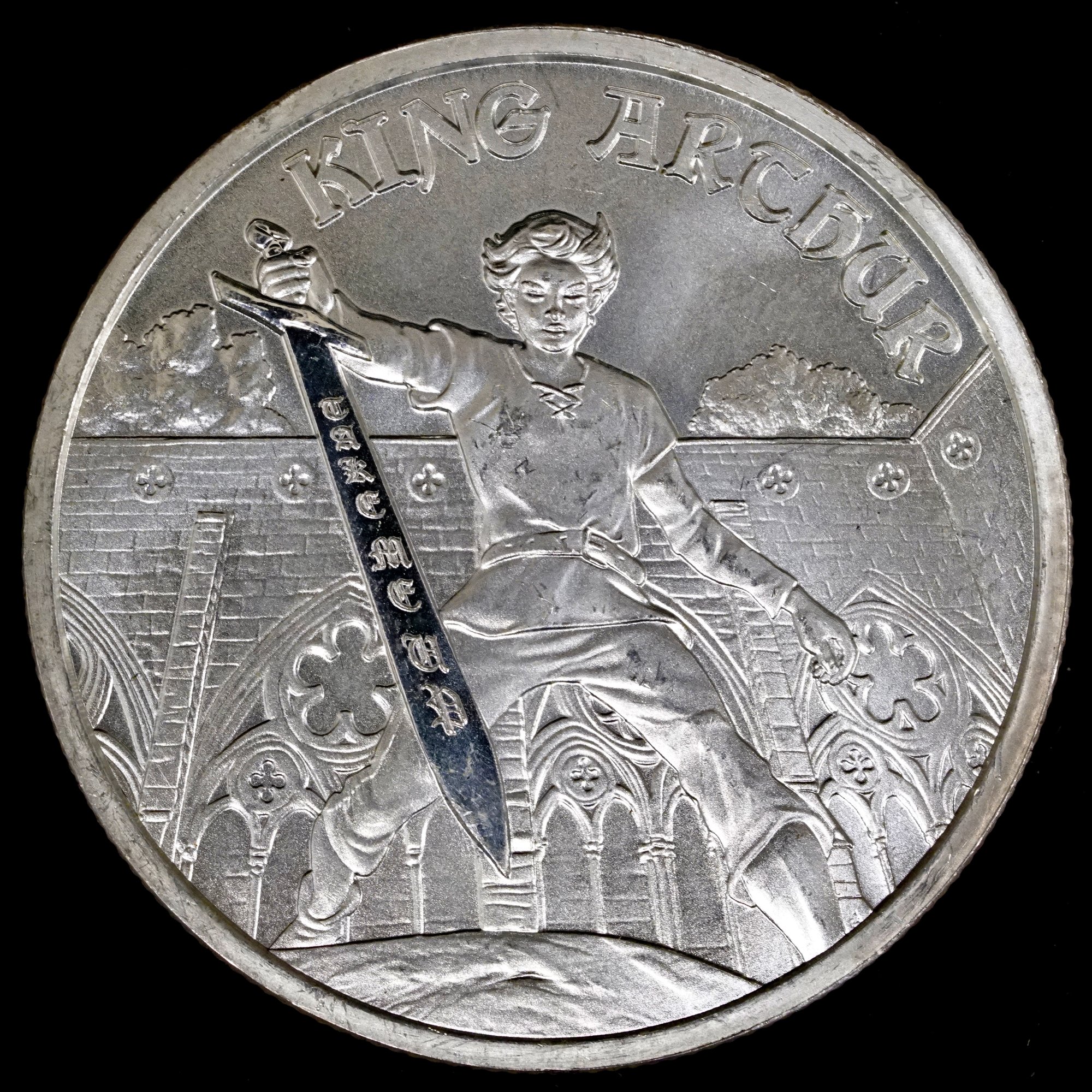 1 Oz Medieval Legends King Arthur Silver Round #2212 | Auctionninja.com