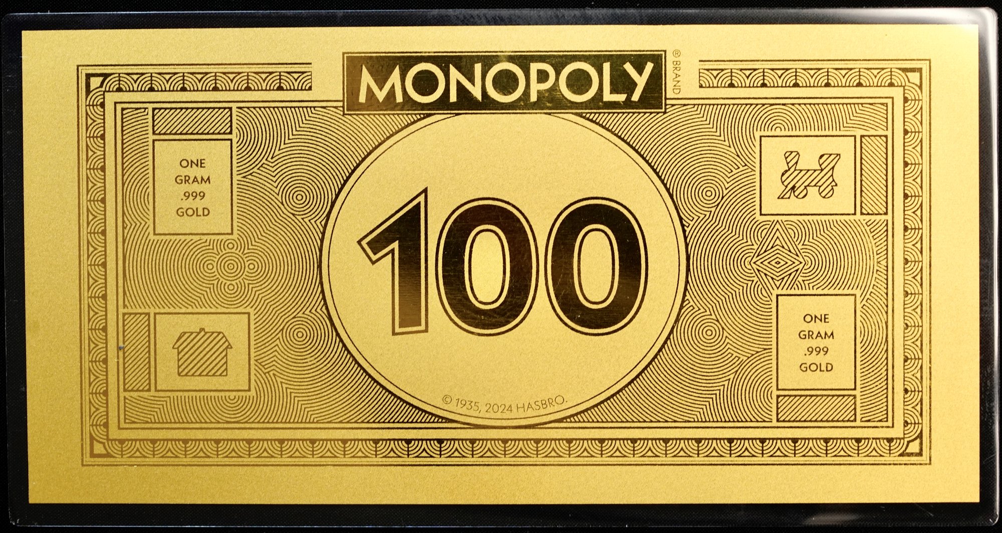 2024 Samoa 1 Gram Pure Gold Monopoly Foil Gold Note ( Limited Edition ...