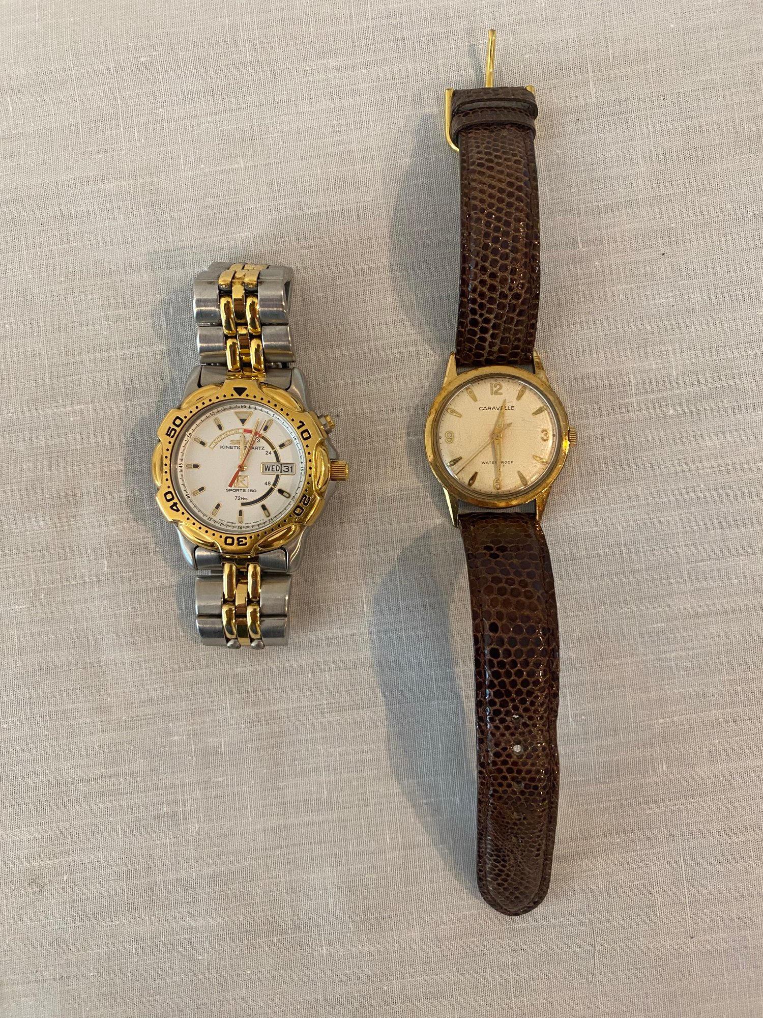 Seiko Kinetic Quartz And Caravelle Automatic Watch (LR61) #6165 ...