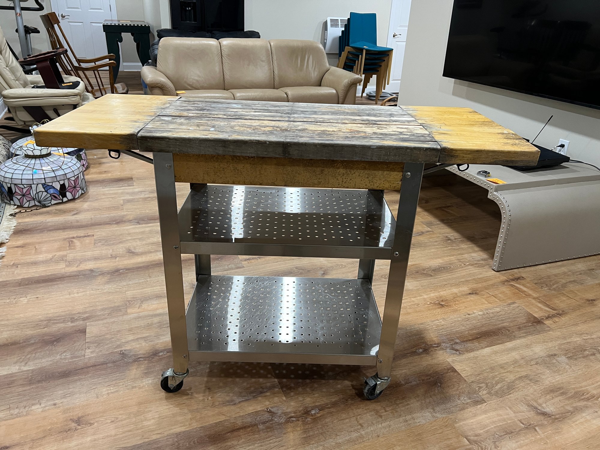 BOOS Butcher Block Cart (BMST49) #9439 | Auctionninja.com