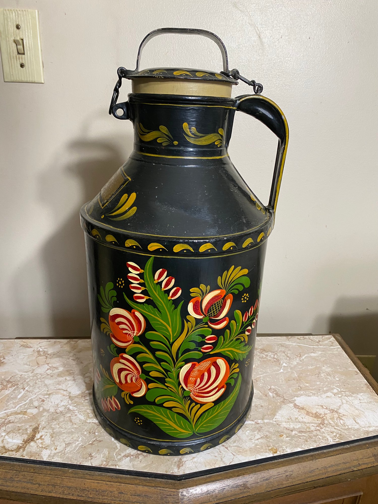 South Station Boston Tole Painted Milk Jug By Joan Rolfe (LR2) #8733 ...