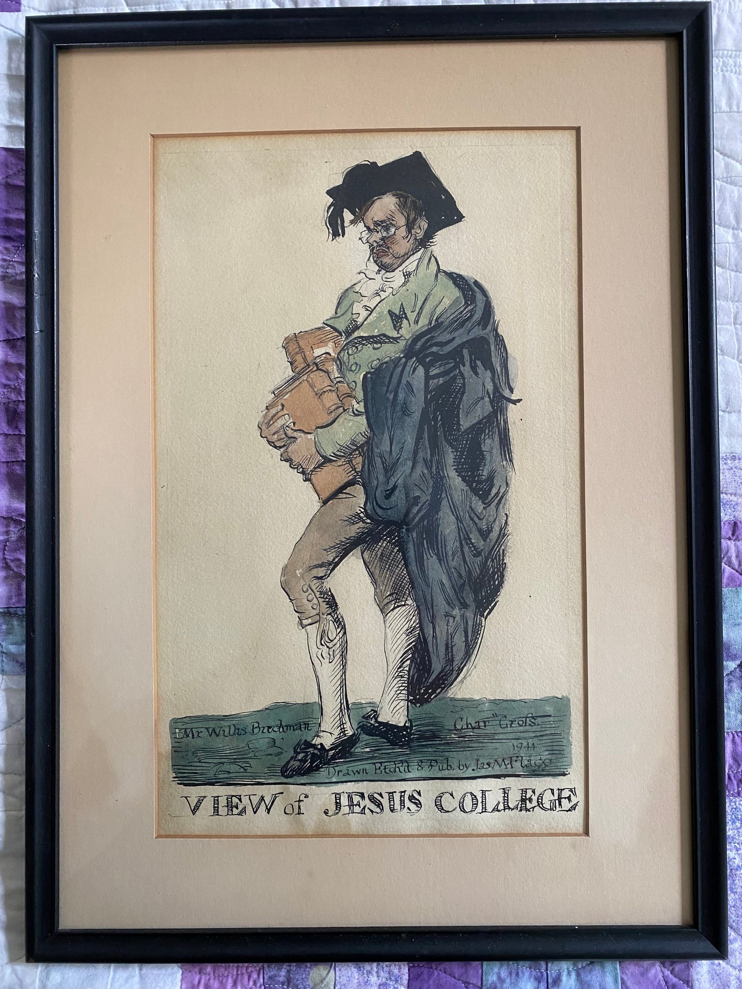 James Montgomery Flagg Hand Colored Portrait Etching Of Willis Birchman ...