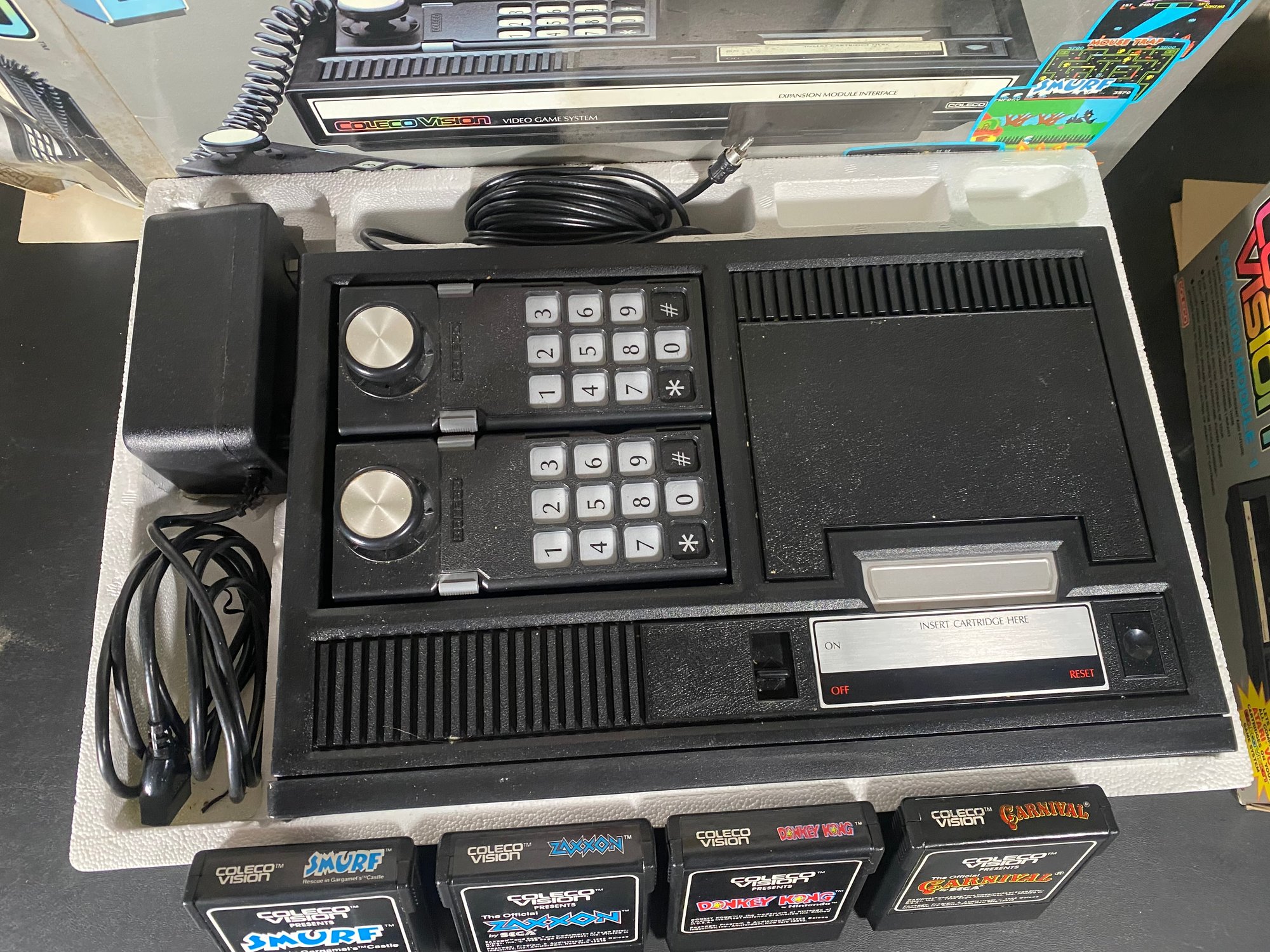 Coleco Vision Console, Atari Expansion Unit And 4 Games (B017) #5376 ...