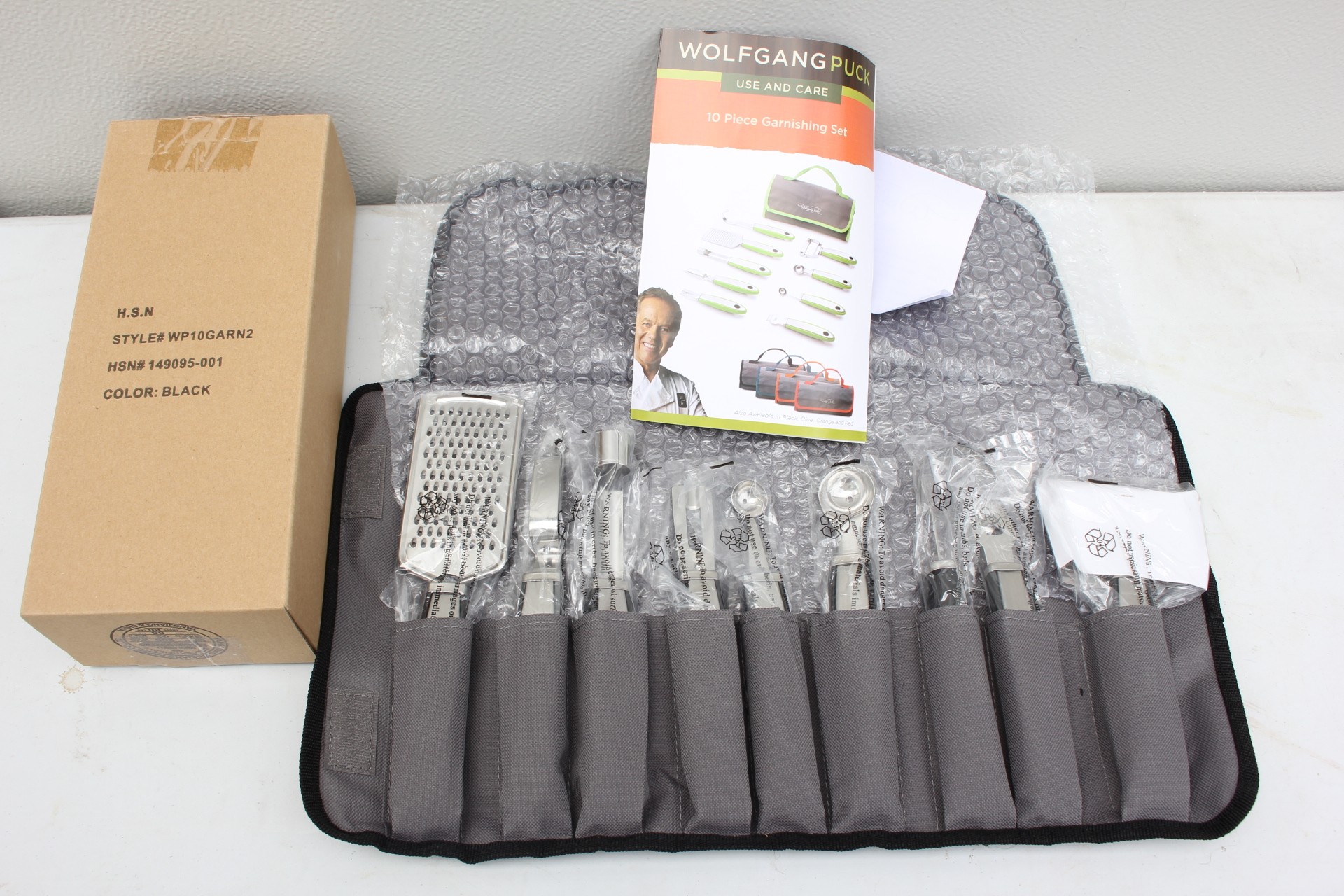 10 Piece Wolfgang Puck Garnishing Set (10) #11815 | Auctionninja.com