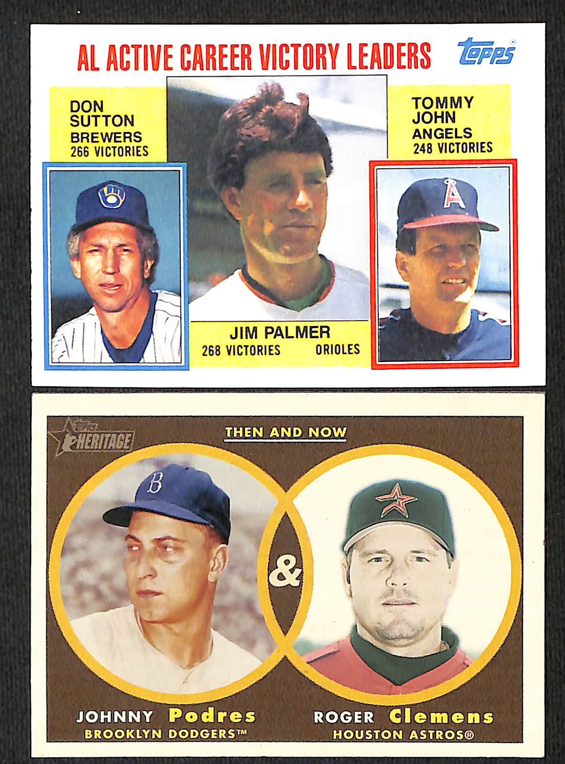 1984 Topps & 2000 Heritage: Jim Palmer & Roger Clemens #5850 ...