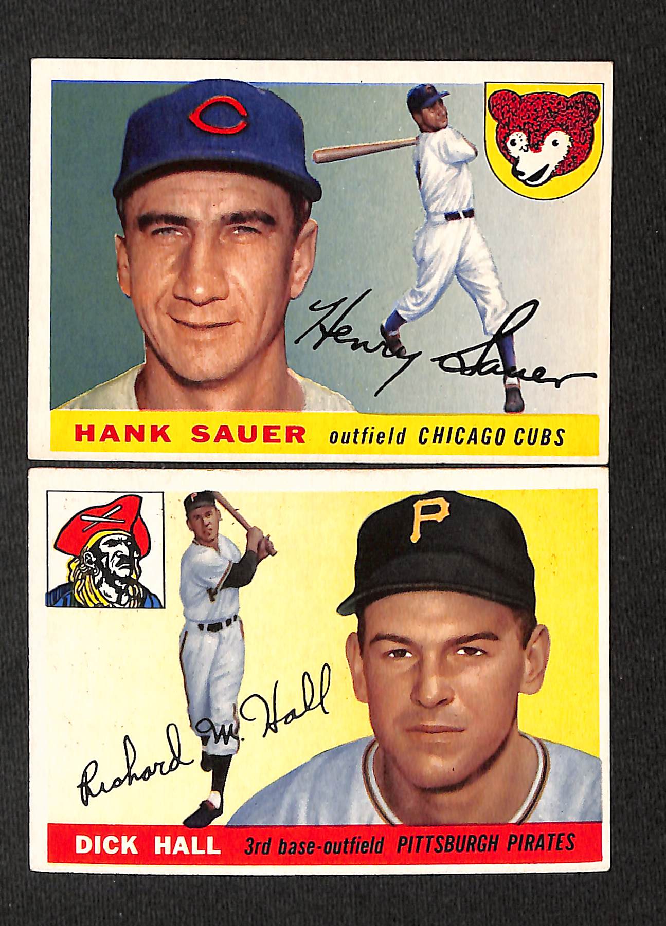 1955 Topps: Hank Sauer {1952 MVP} & Dick Hall {rookie Card} #5638 ...