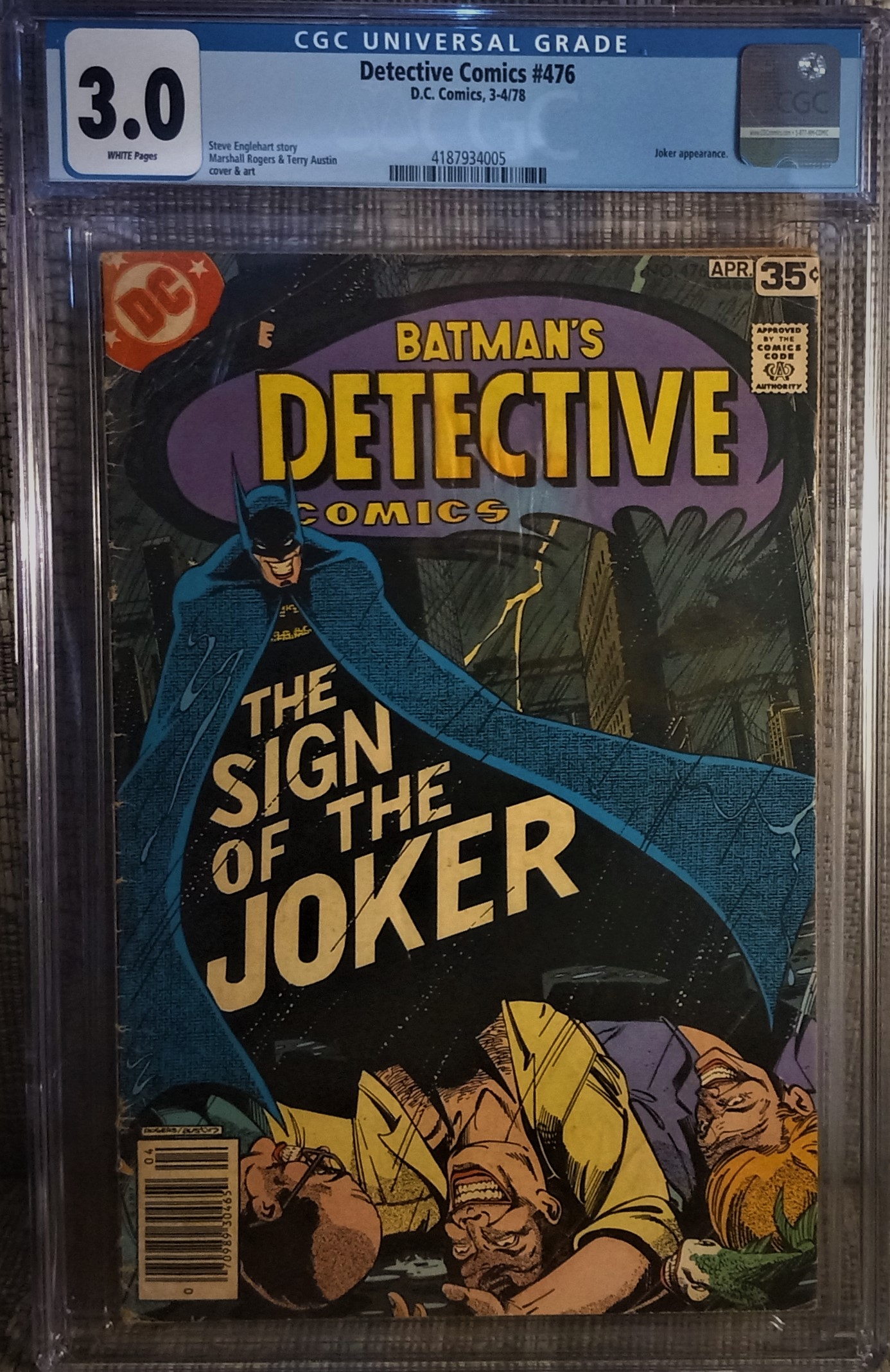 Batman Detectives Comic #476: The Sign Of The Joker {CGC 3.0} #4034 ...