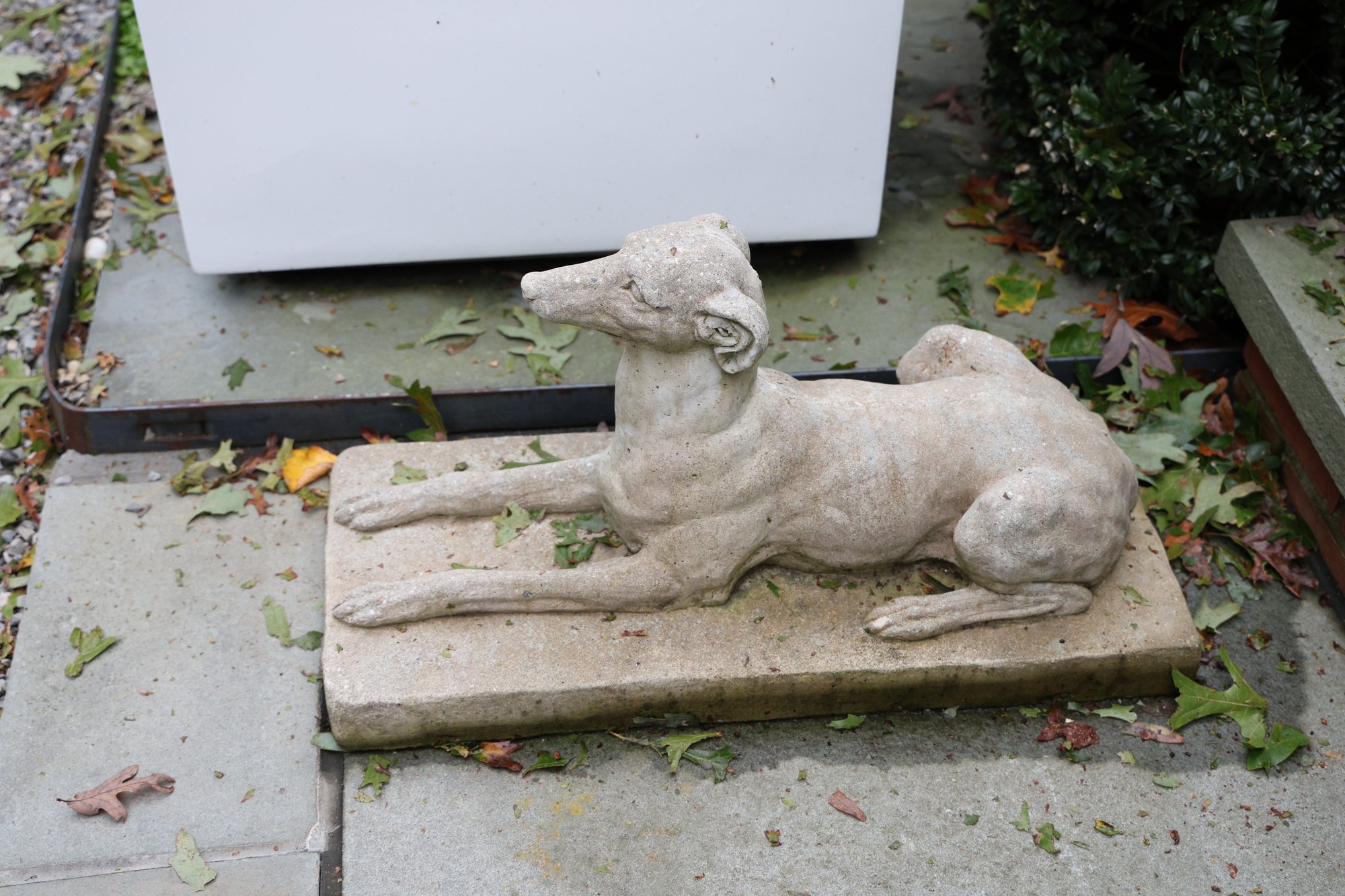 Vintage Cement Whippet Garden Ornament #19731 | Auctionninja.com