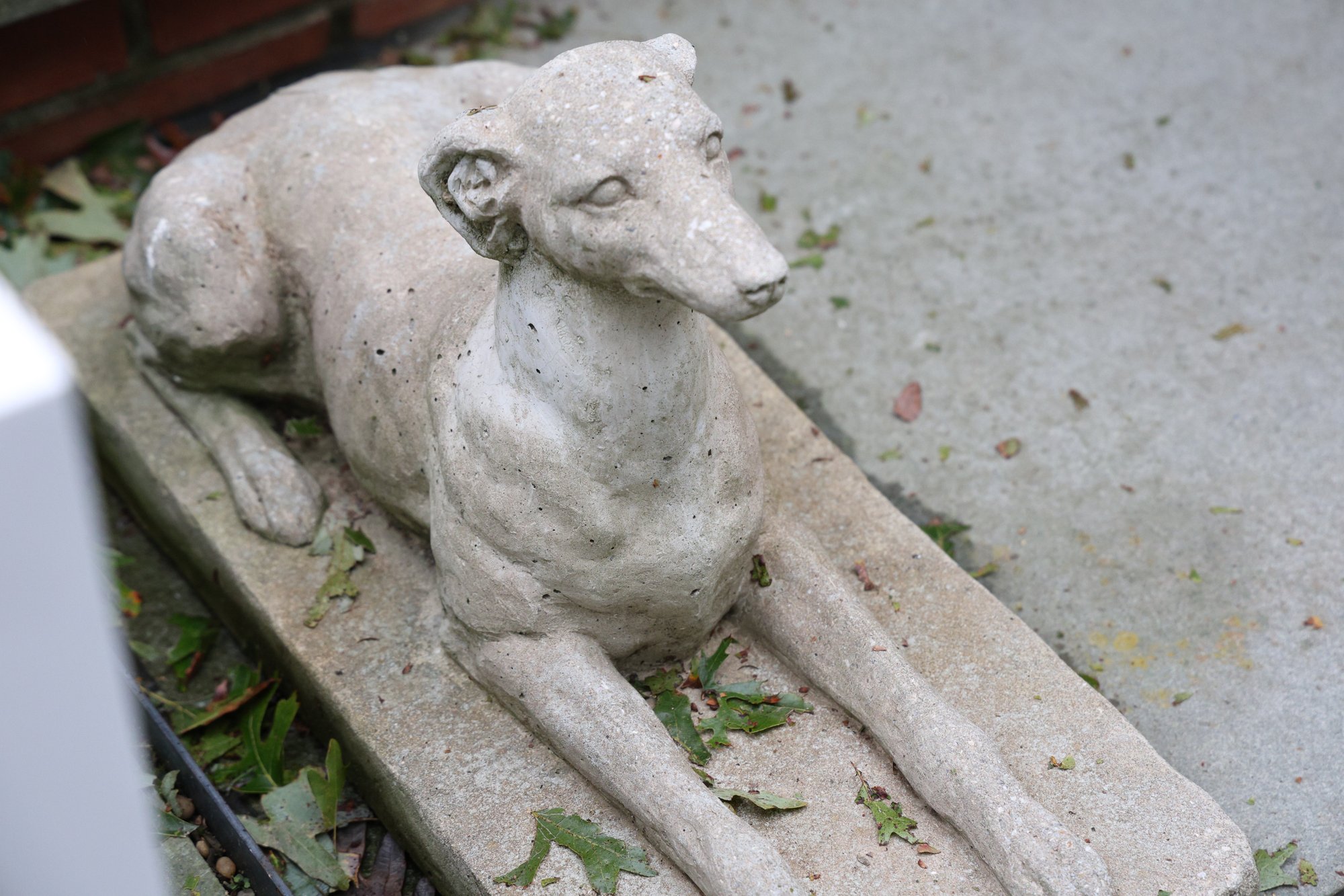 Vintage Cement Whippet Garden Ornament #19731 | Auctionninja.com