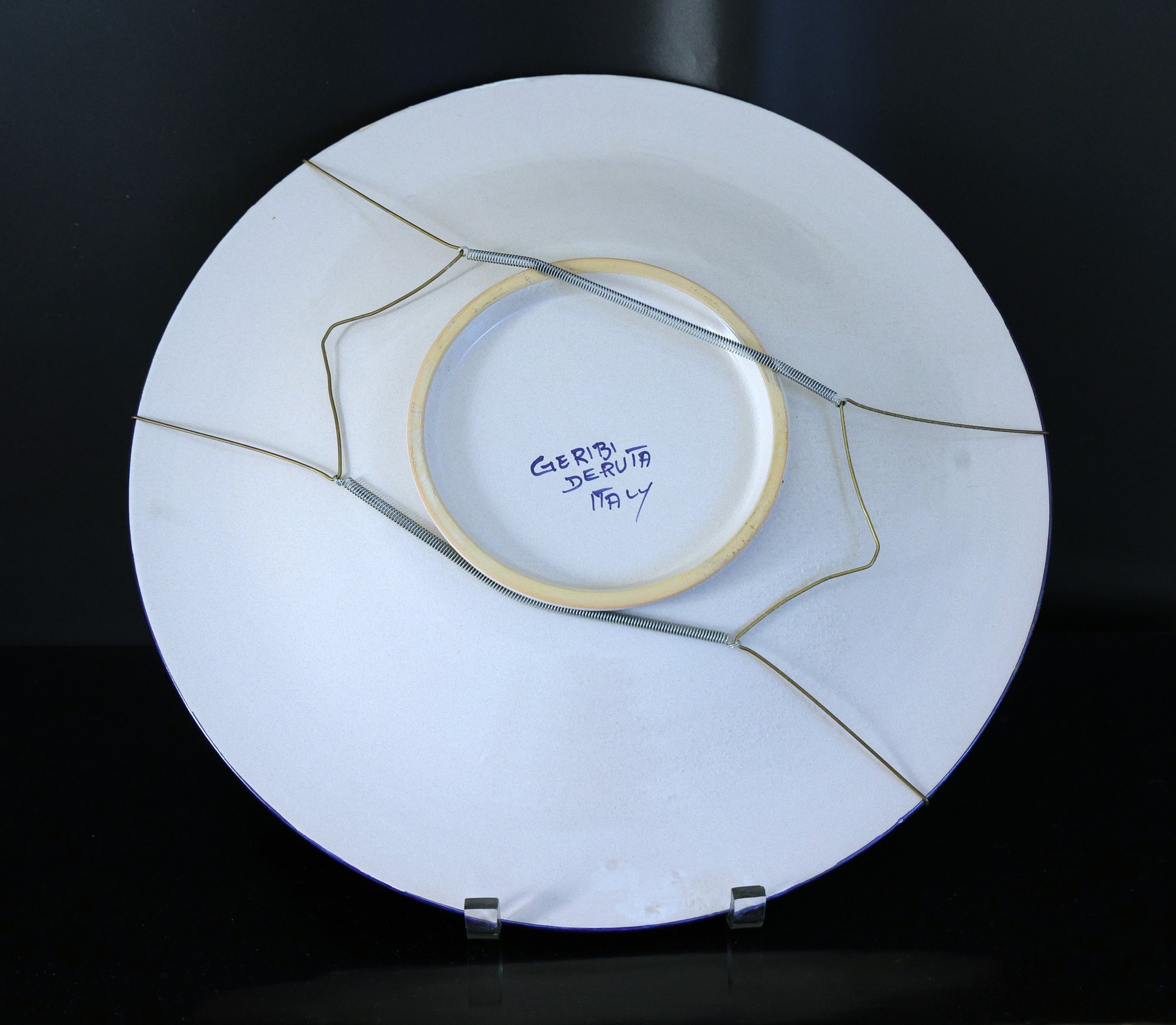 Geribi Deruta Italy Round Serving Platter With Bird- Shippable #19613 ...